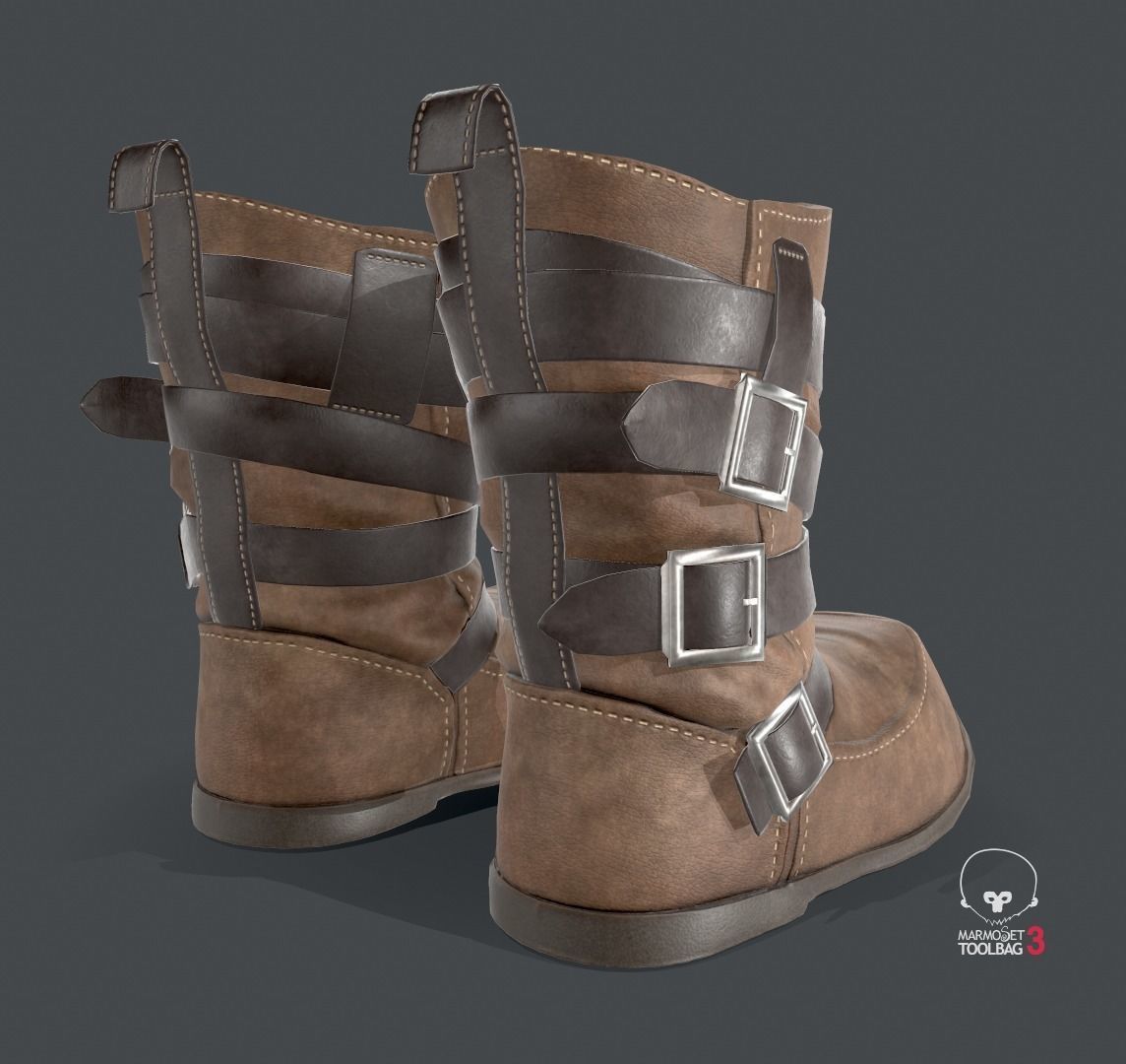 3D model Boots Medieval VR / AR / low-poly | CGTrader