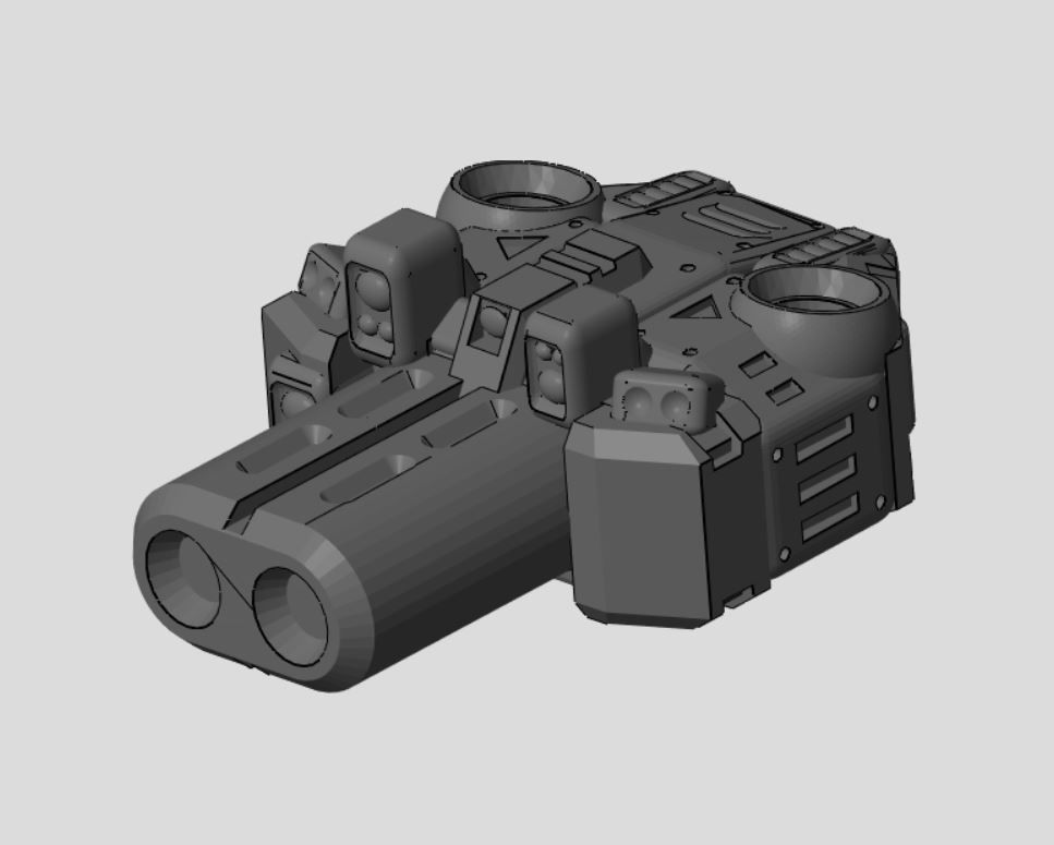 3D printable model CHIBI-TECH SD - CHIMERA-E ION TURRET