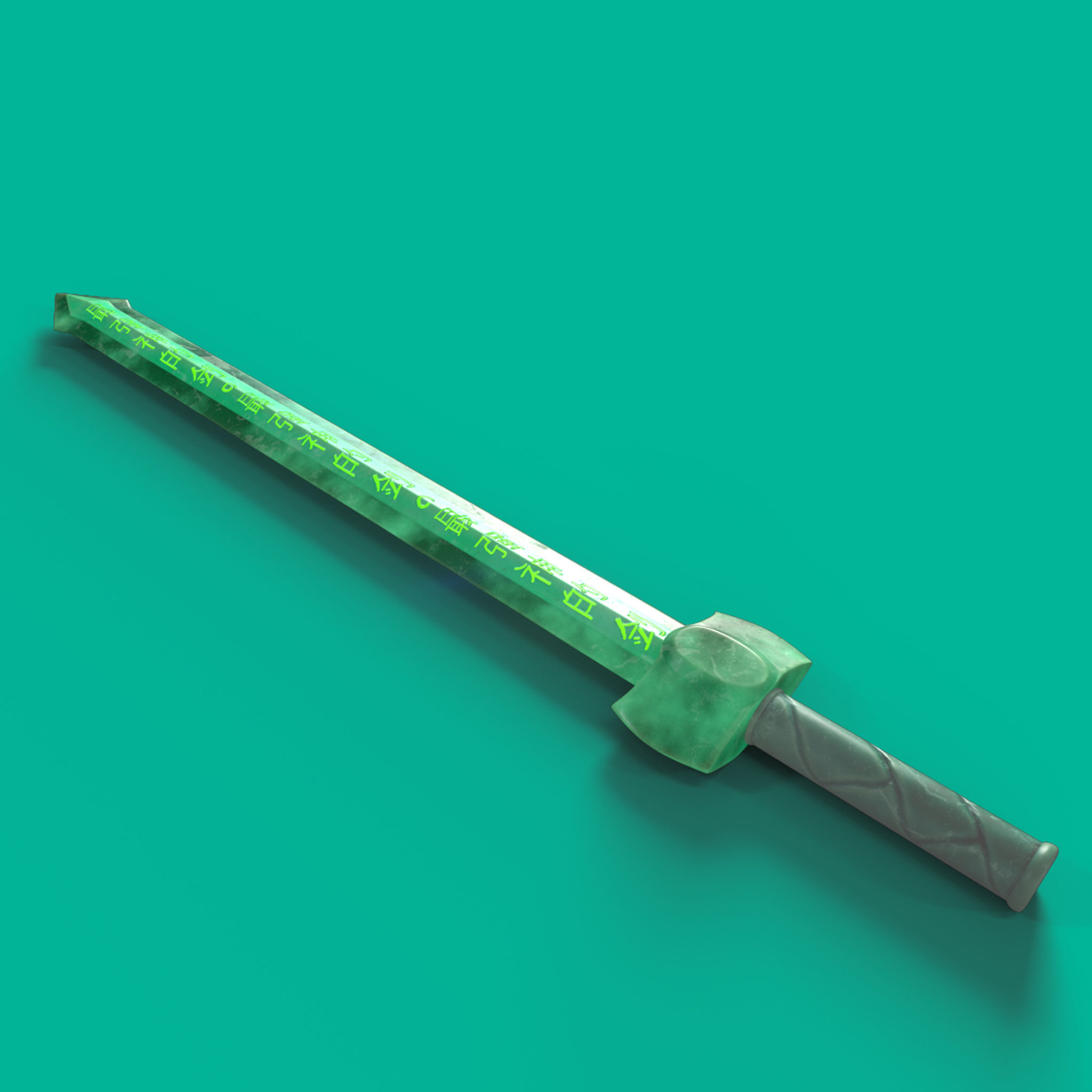 3D model Pedang hijau - Green Sword - VR / AR / low-poly | CGTrader