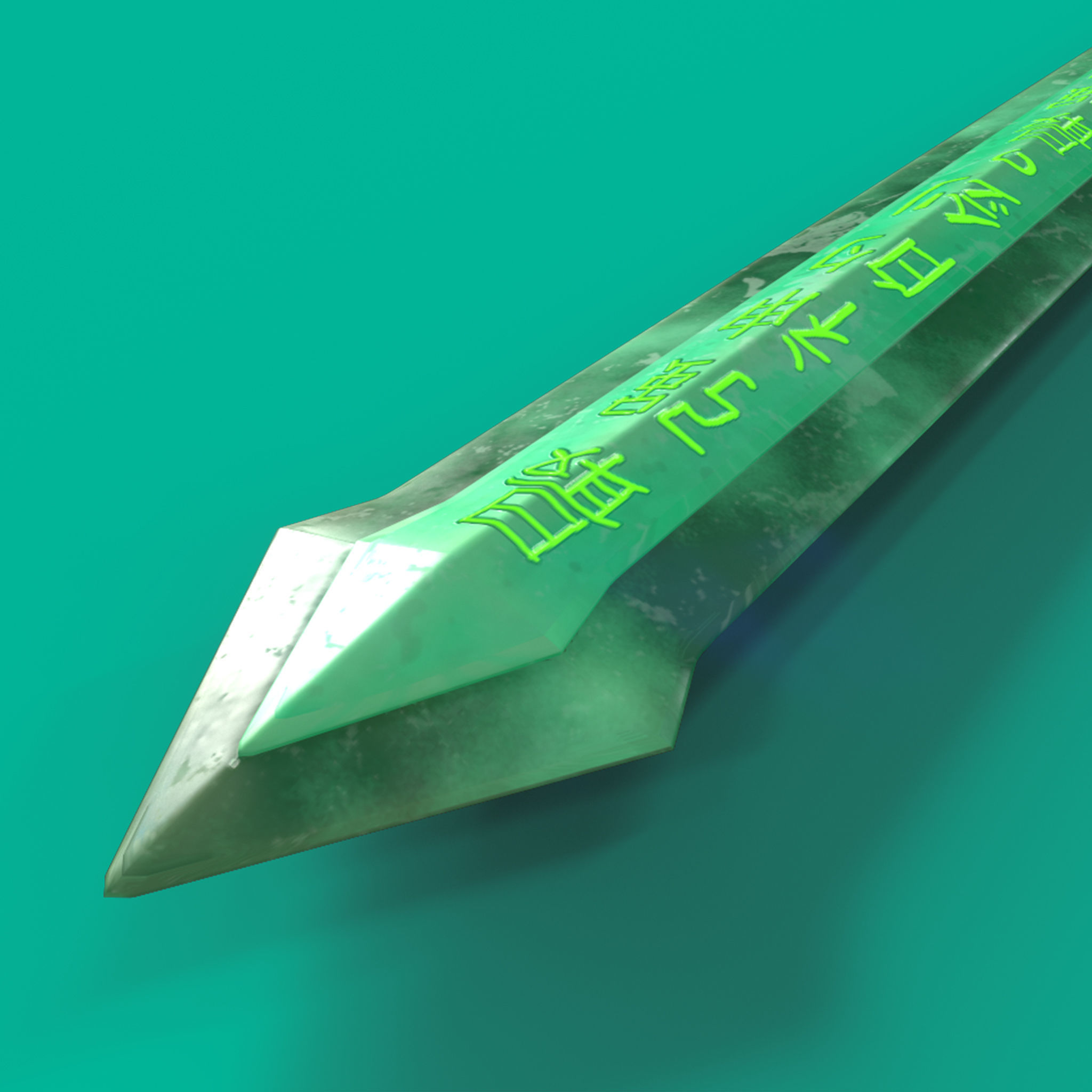 3D model Pedang hijau - Green Sword - VR / AR / low-poly | CGTrader