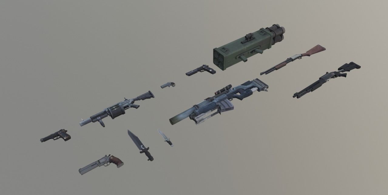 3D model Game Weapon Pack | CGTrader