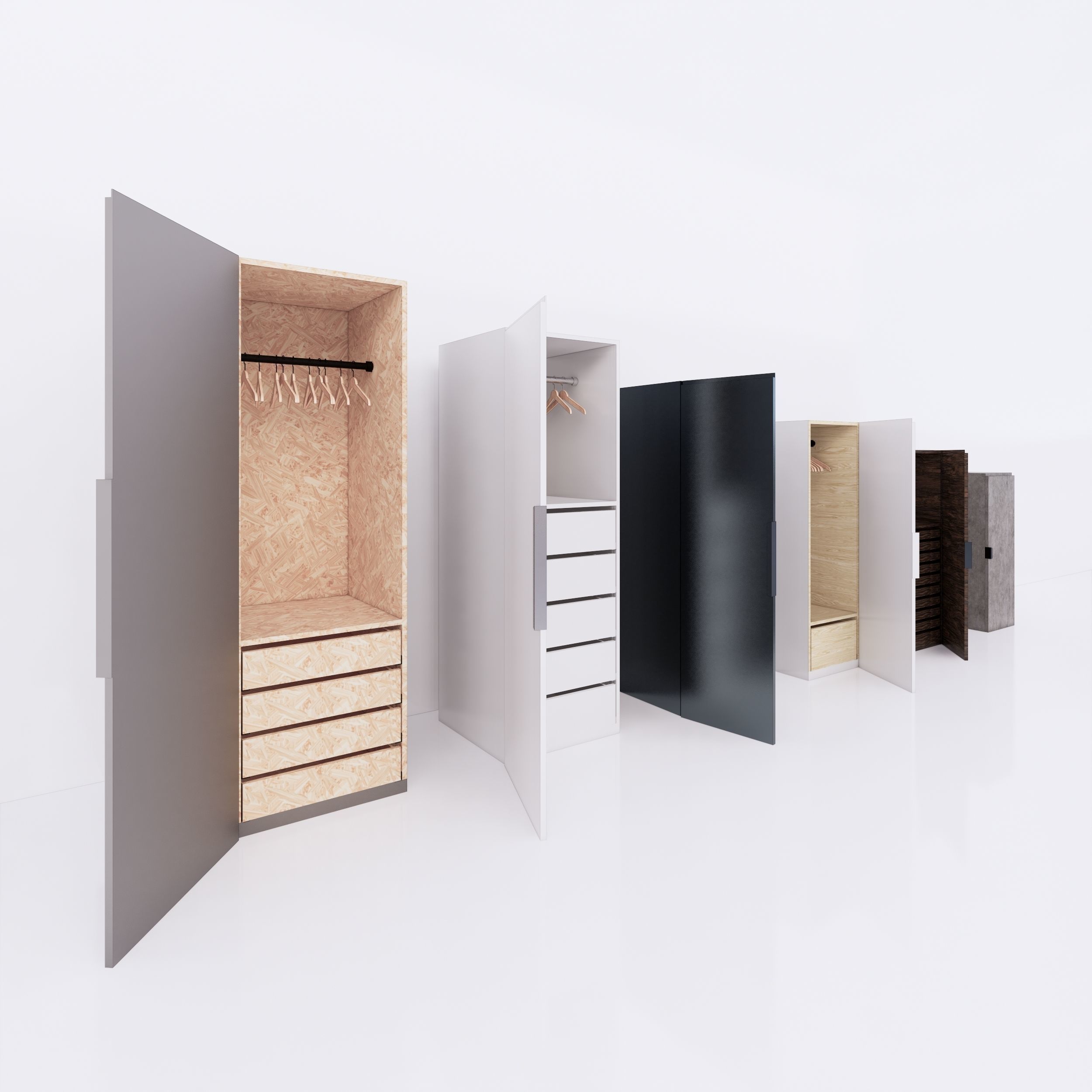 3D model Cupboard 2 - Full parametric Revit Family VR / AR / low-poly ...