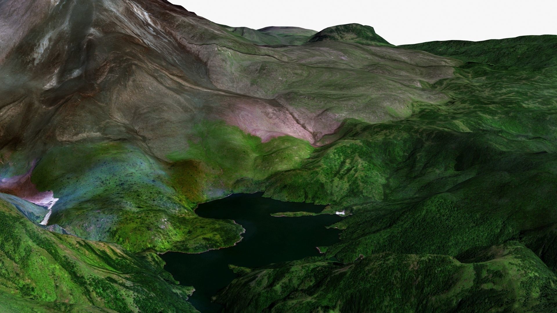 Tropical Volcano Terrain 3D model | CGTrader