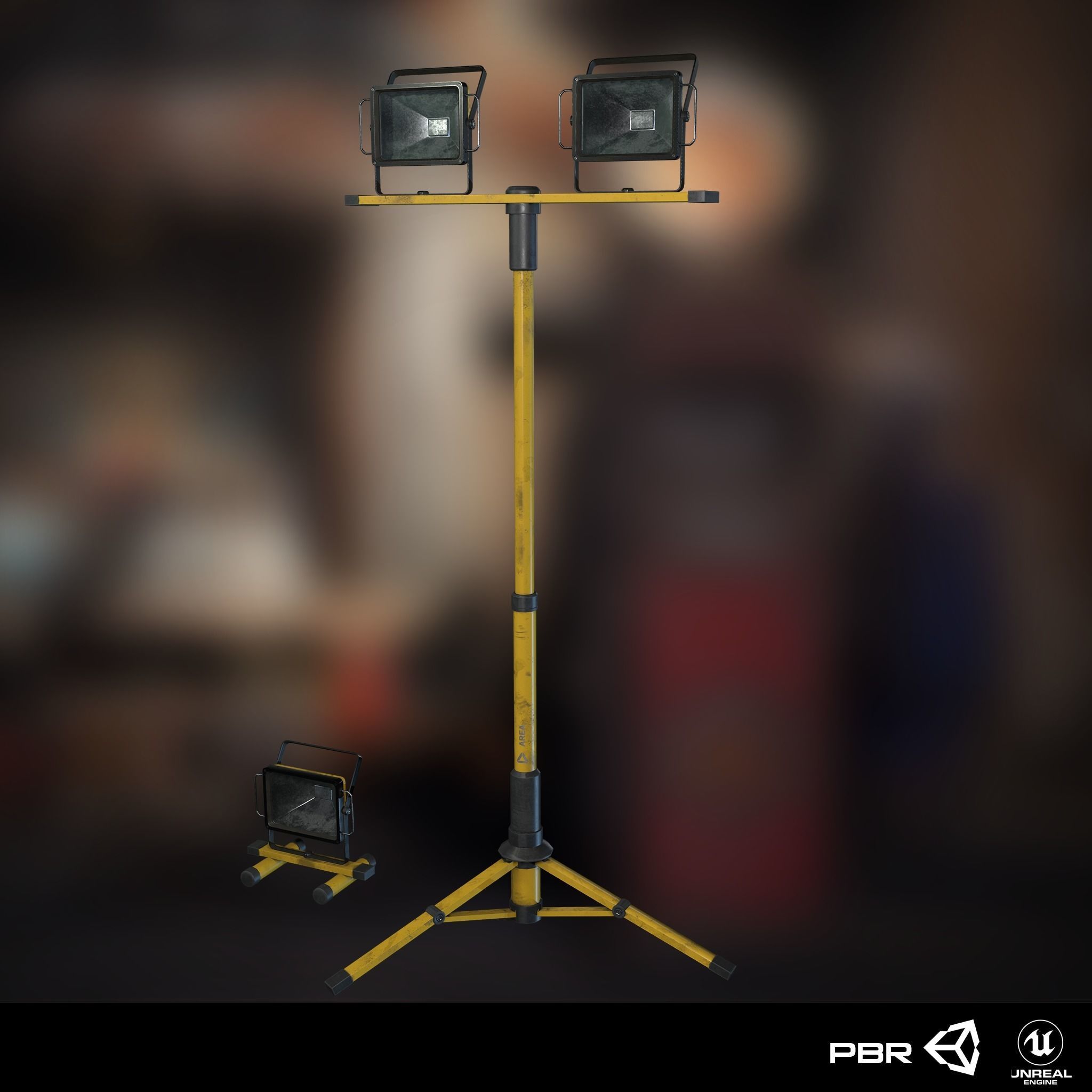 3D model Portable Construction Light VR / AR / low-poly | CGTrader