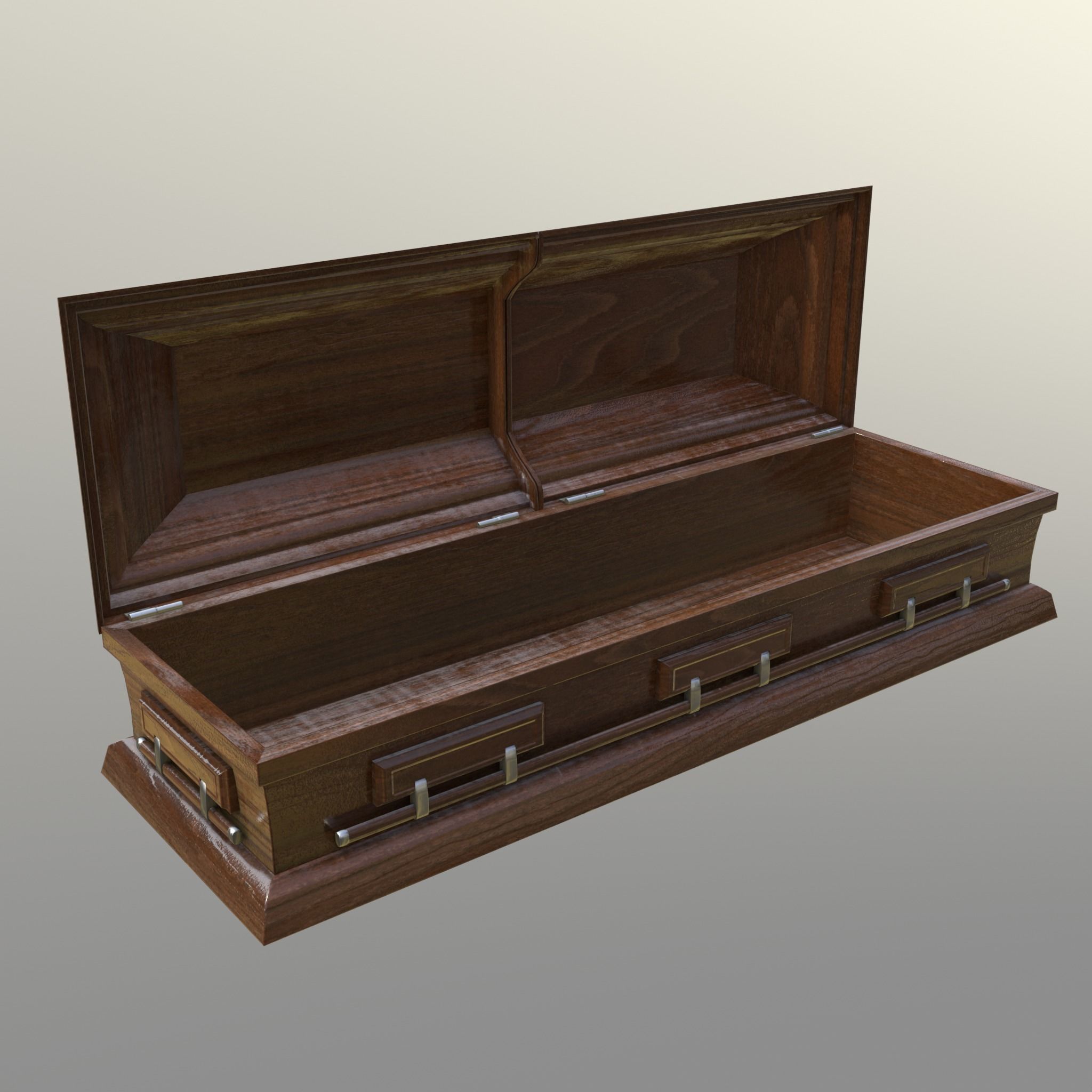 3D Model Collection Wooden Caskets - 4 versions VR / AR / low-poly ...