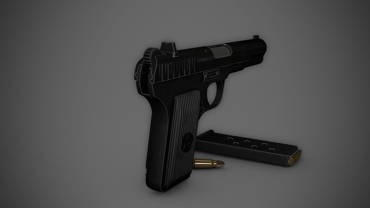 gun tt 3D model animated | CGTrader