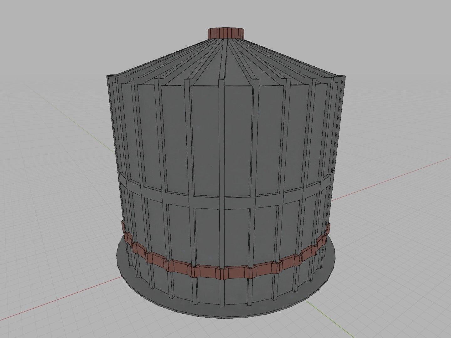 3D model Concrete Tower Silo VR / AR / low-poly | CGTrader