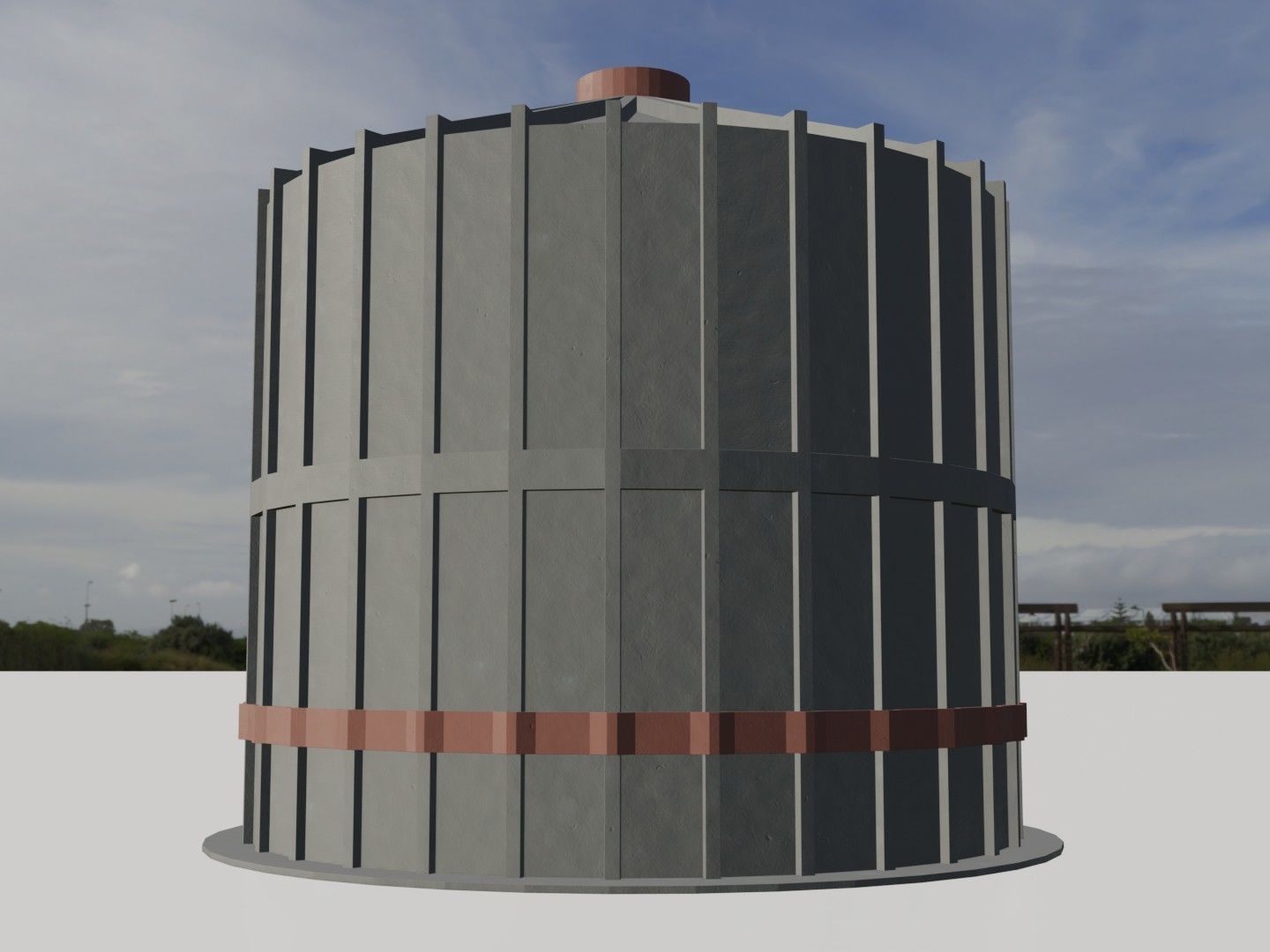 3D model Concrete Tower Silo VR / AR / low-poly | CGTrader