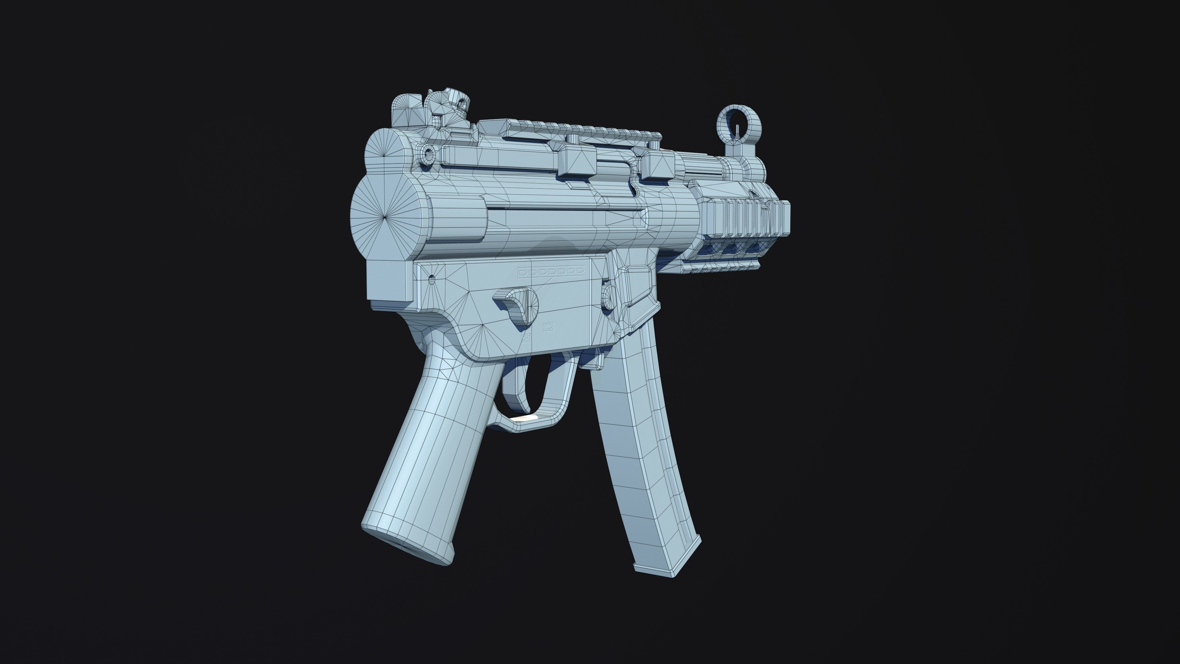 3D model Weapon - Gun - SMG - MP5K VR / AR / low-poly | CGTrader