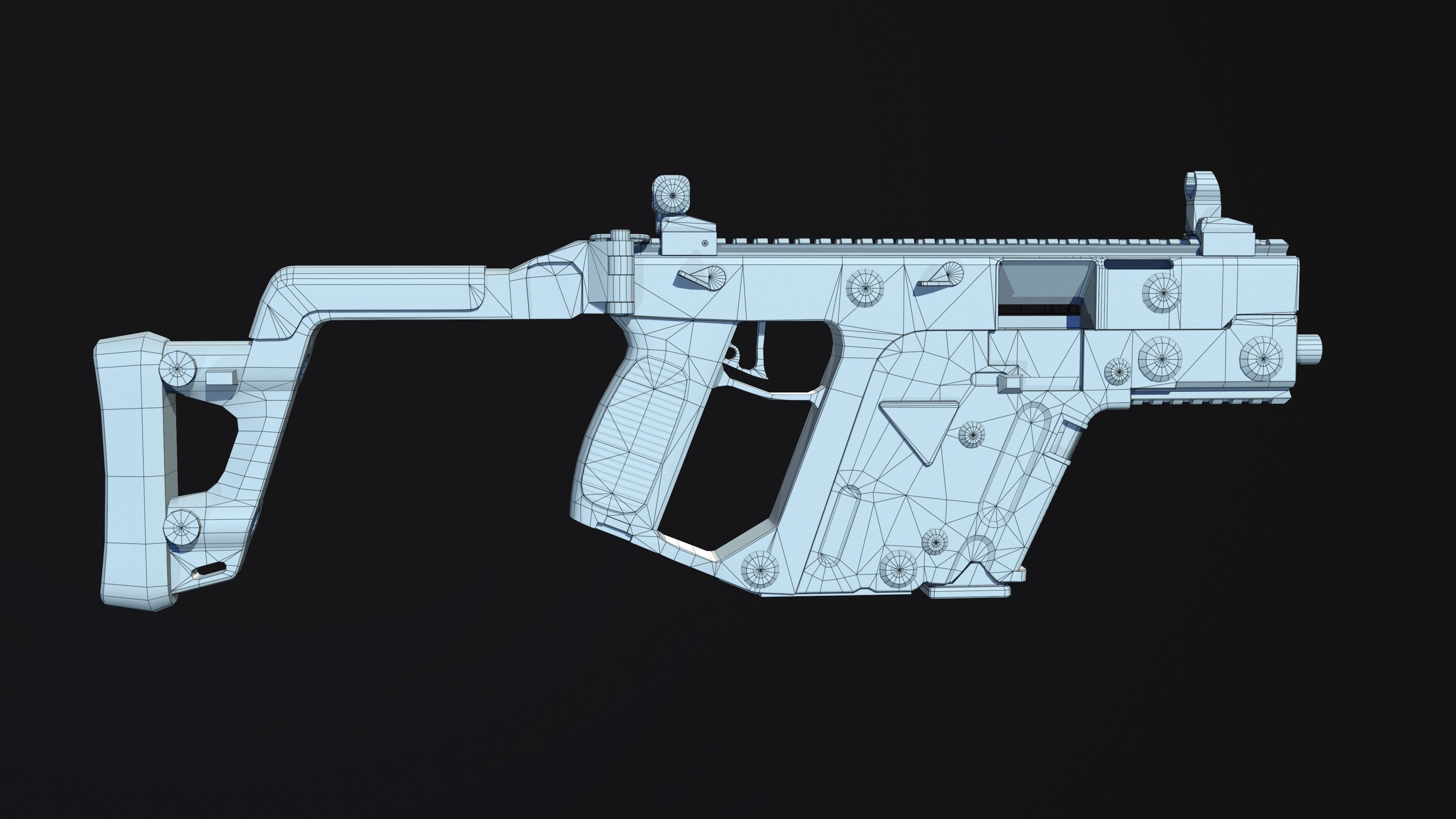 3D model Weapon - Gun - SMG - Vector VR / AR / low-poly | CGTrader