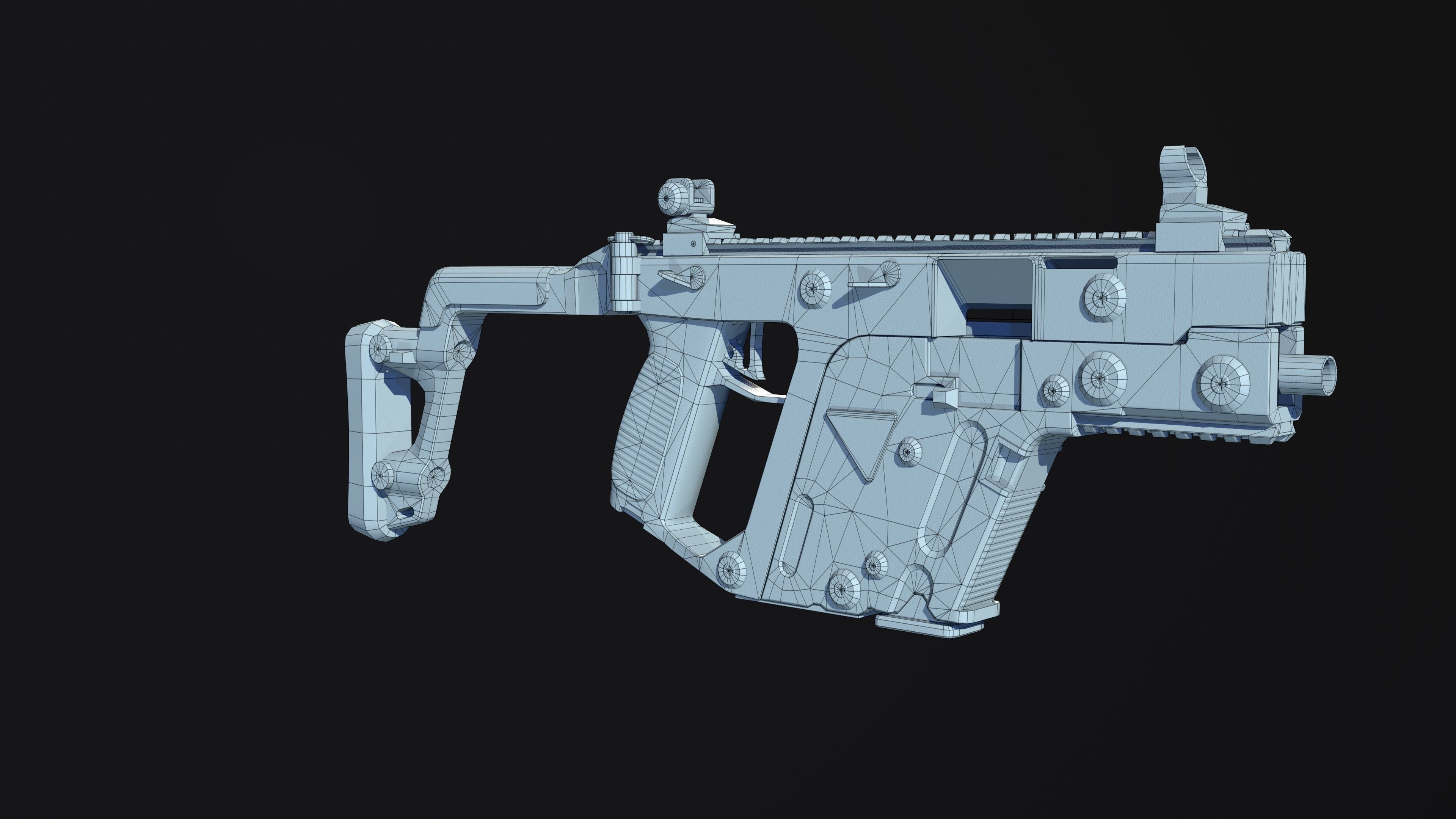 3D model Weapon - Gun - SMG - Vector VR / AR / low-poly | CGTrader