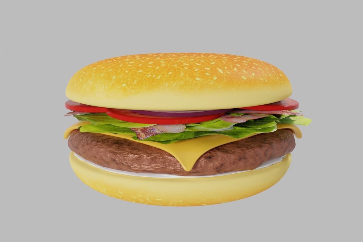 Burger Cheeseburger Hamburger 3D model | CGTrader