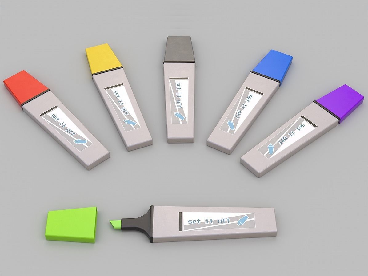 3D model Stationery Set 01 VR / AR / low-poly | CGTrader