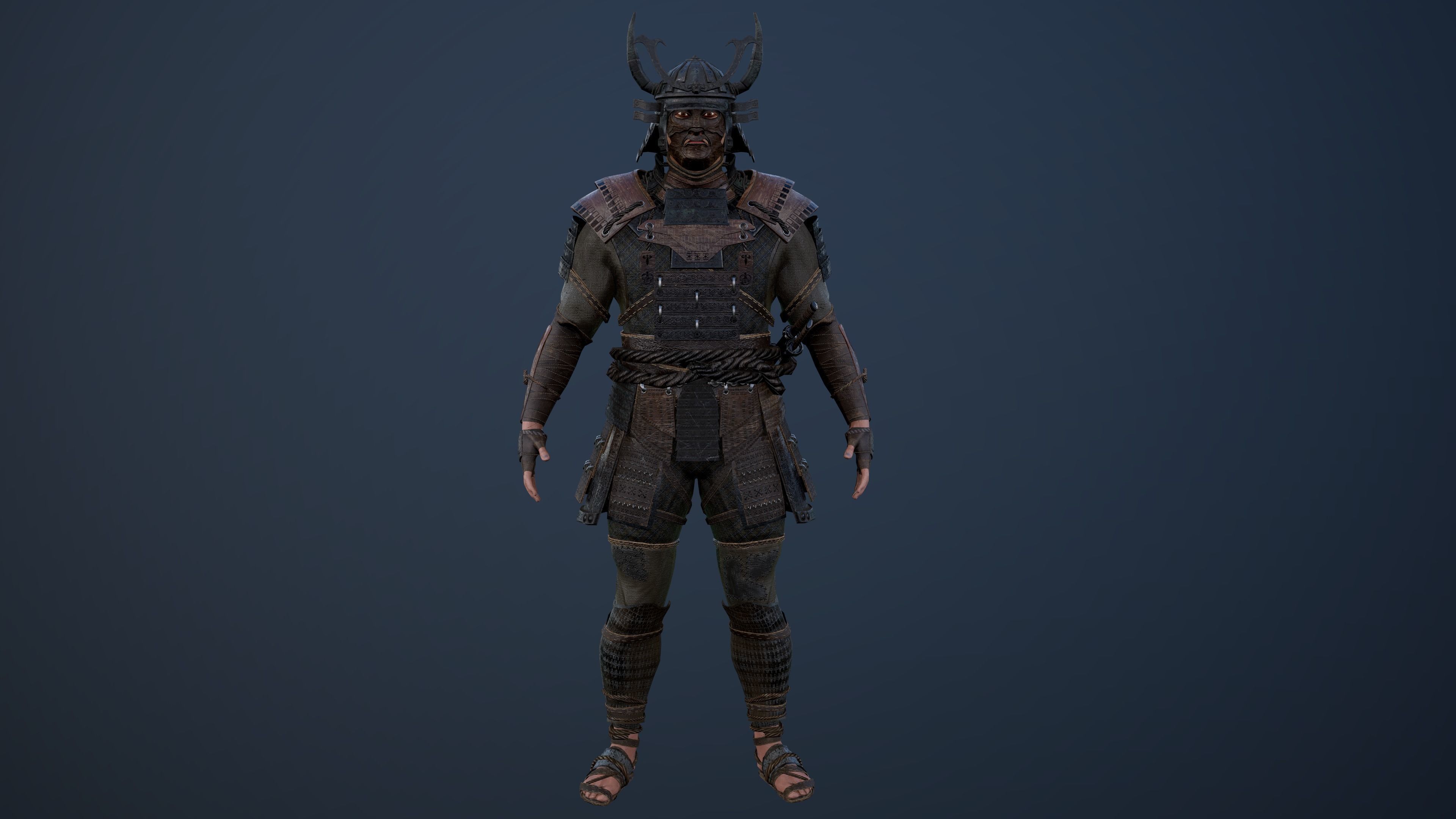 3D model Samurai Boss VR / AR / low-poly rigged animated | CGTrader