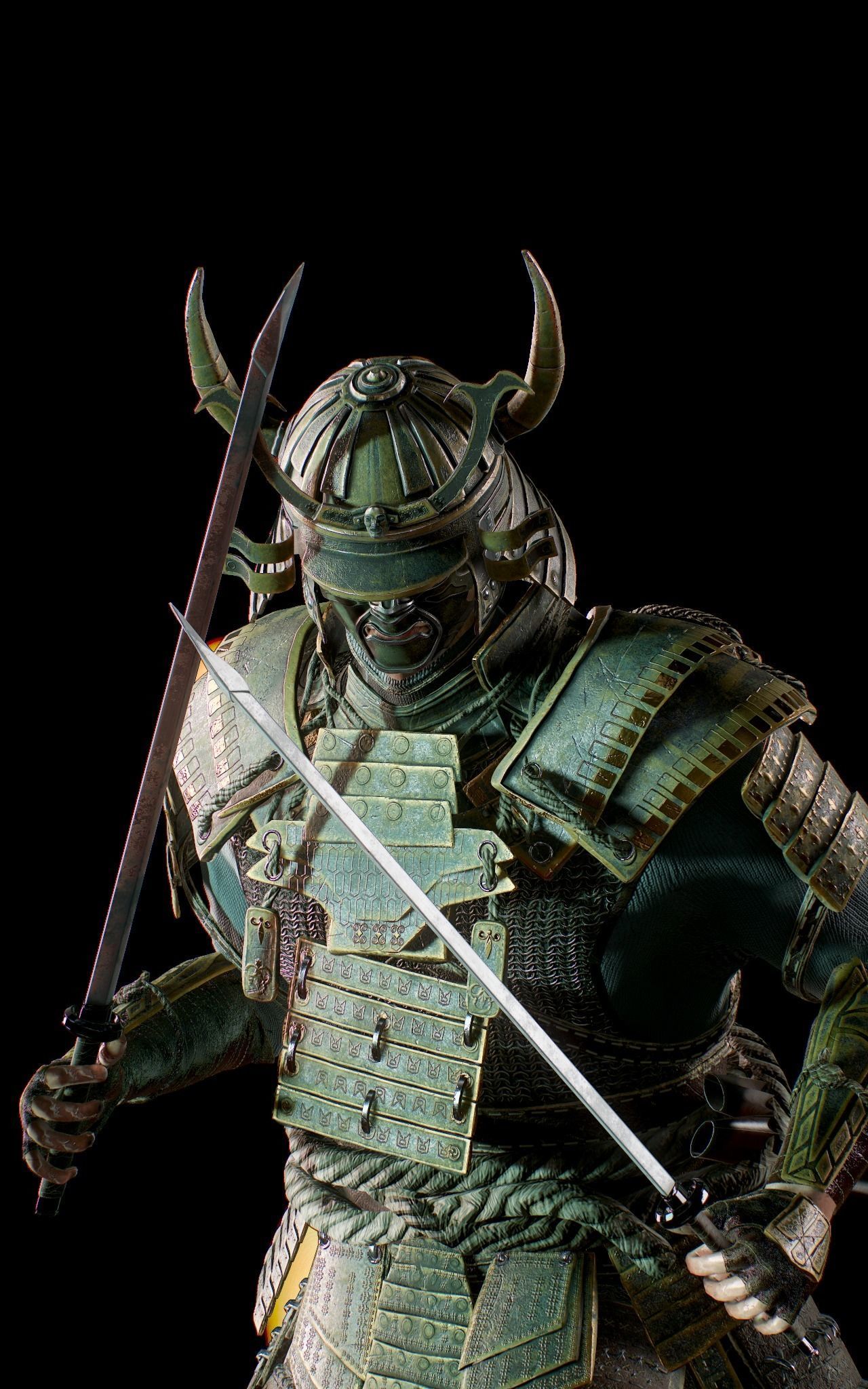3D model Samurai Boss VR / AR / low-poly rigged animated | CGTrader