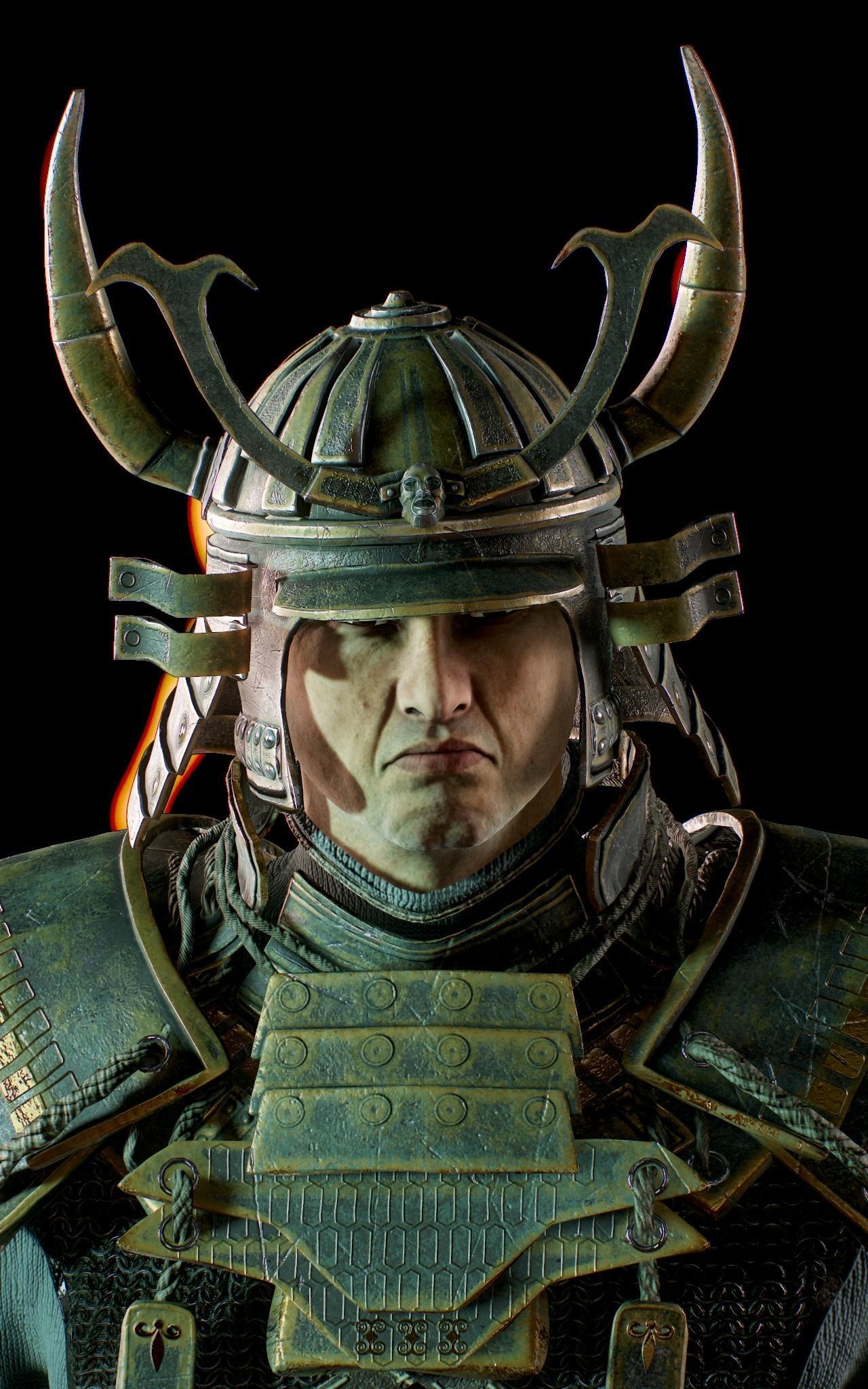 3D model Samurai Boss VR / AR / low-poly rigged animated | CGTrader