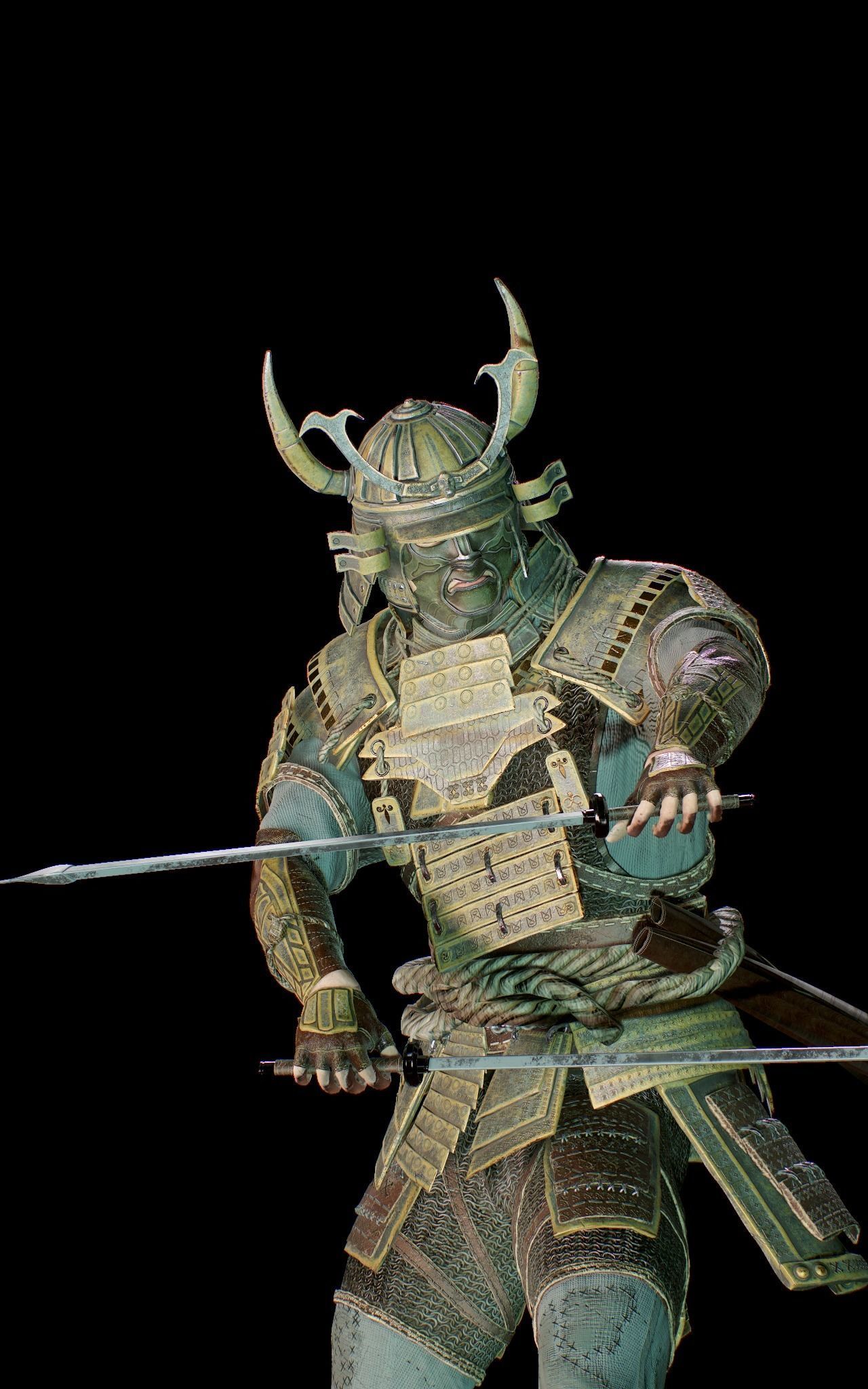 3D model Samurai Boss VR / AR / low-poly rigged animated | CGTrader