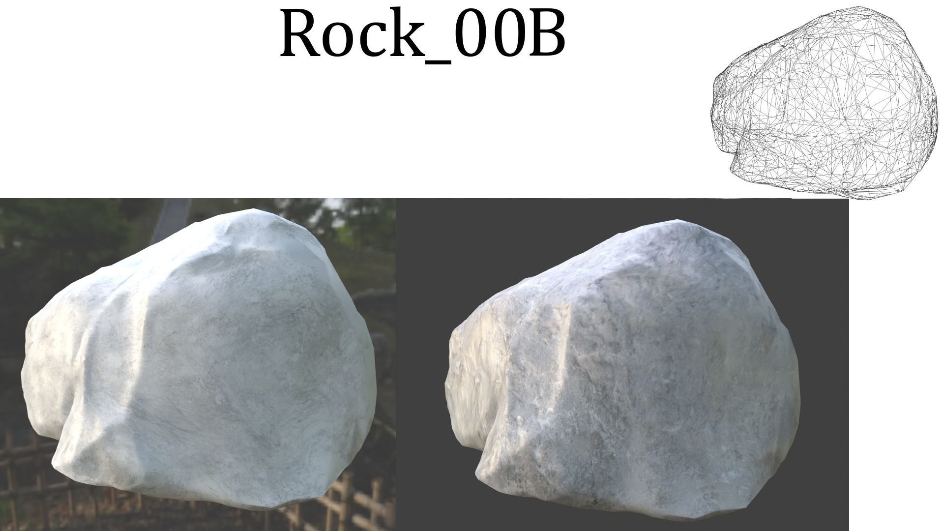 8x Rocks - grey-white - with LODs - free VR / AR / low-poly 3D model ...
