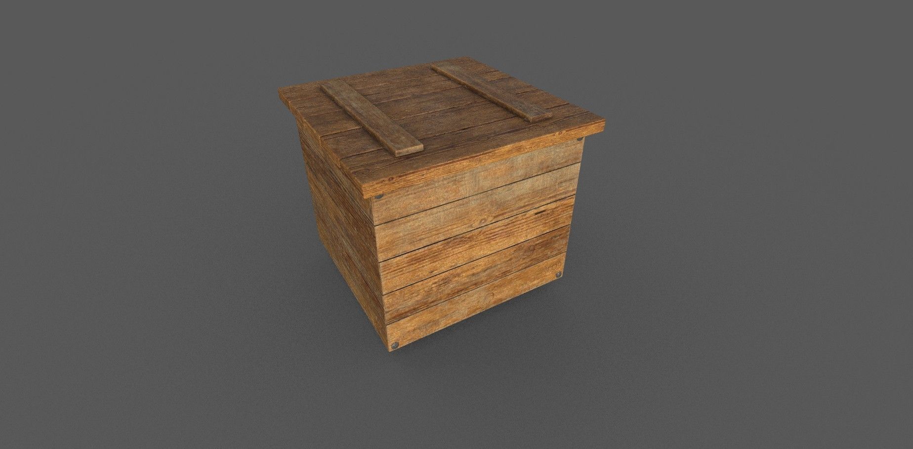 3D model Wooden Box Low-poly 3D model VR / AR / low-poly | CGTrader