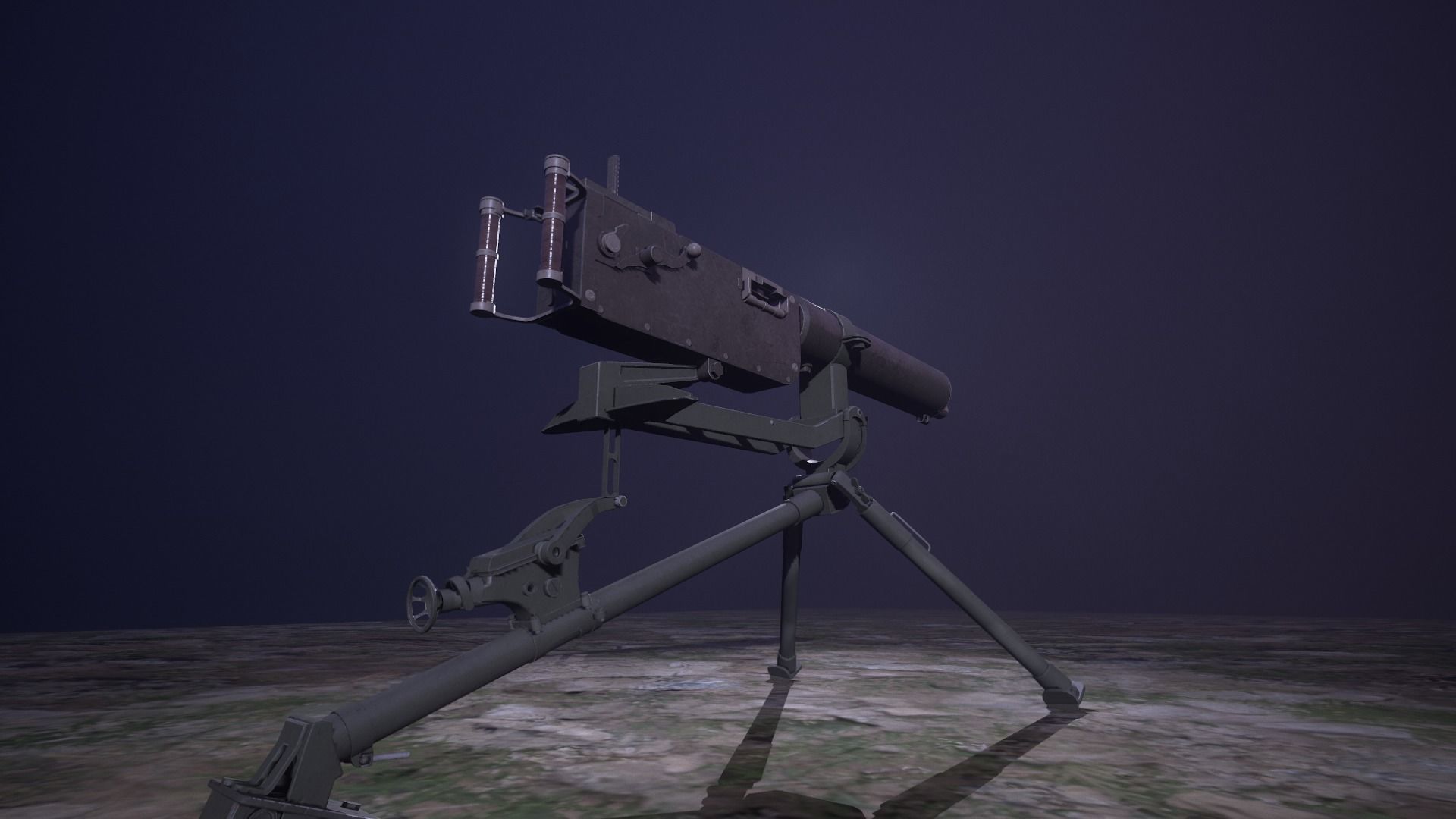 MG 08 Machine Gun 3D model | CGTrader