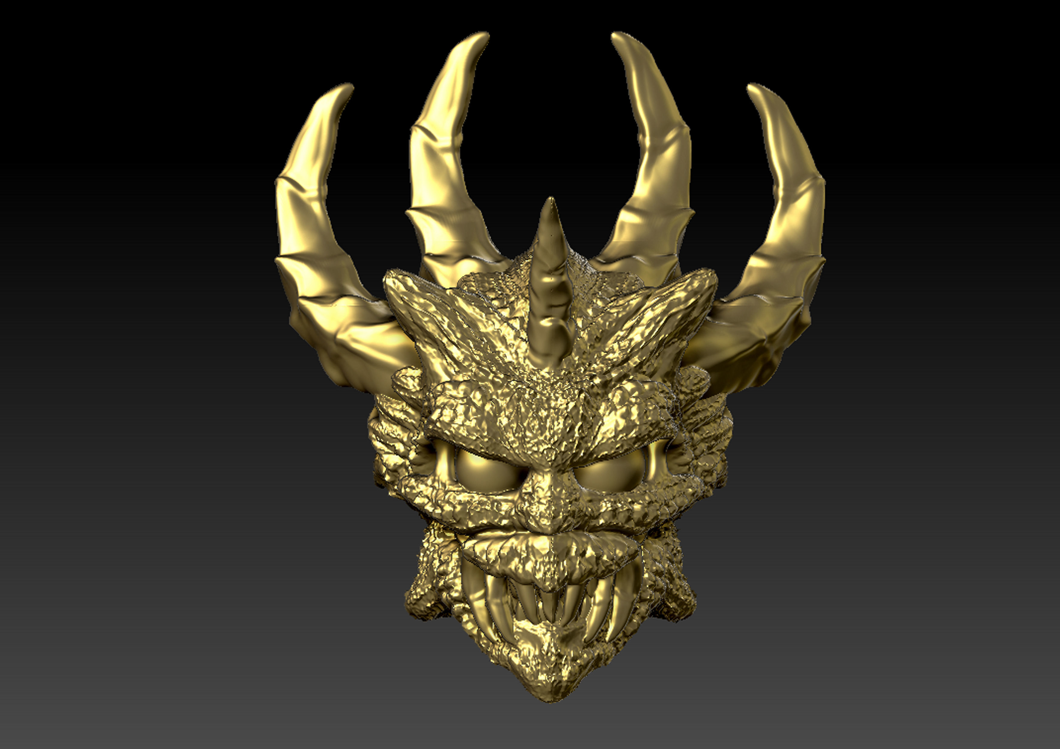 Demon Head 3D model 3D printable STL