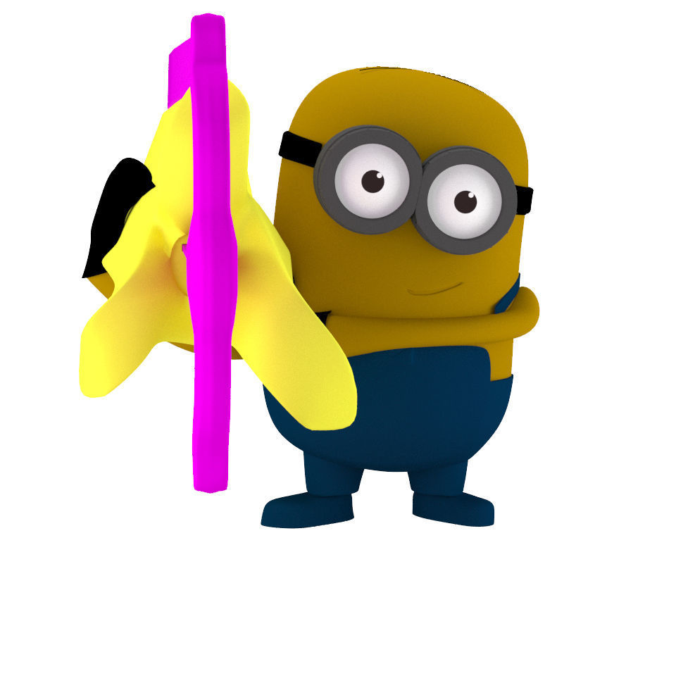 Minion with Banana Cannon 3D model | CGTrader