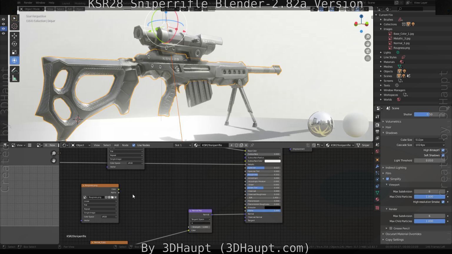 KSR28 Sniperrifle Blender 2-82a Version free VR / AR / low-poly 3D ...