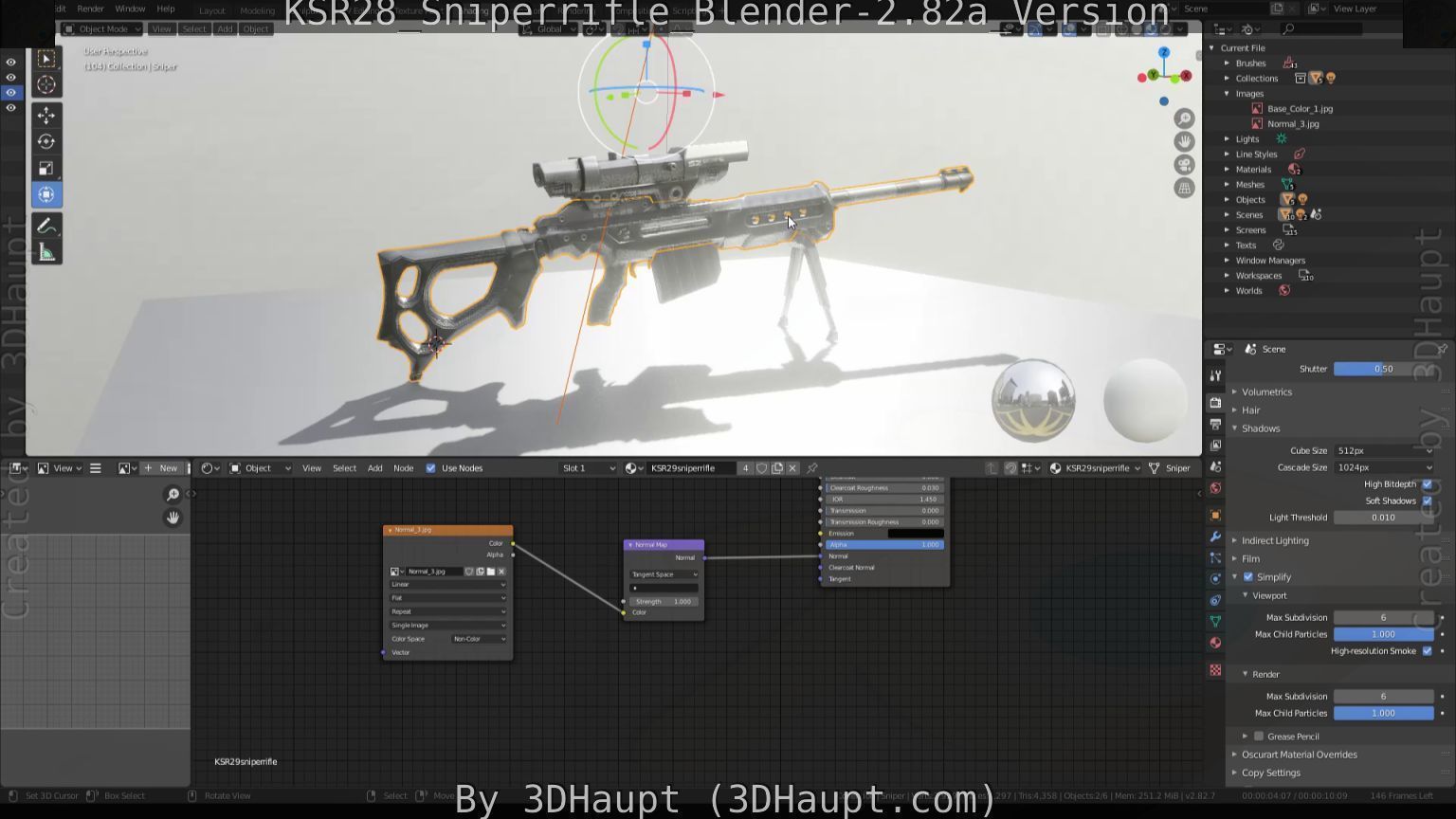 KSR28 Sniperrifle Blender 2-82a Version free VR / AR / low-poly 3D ...