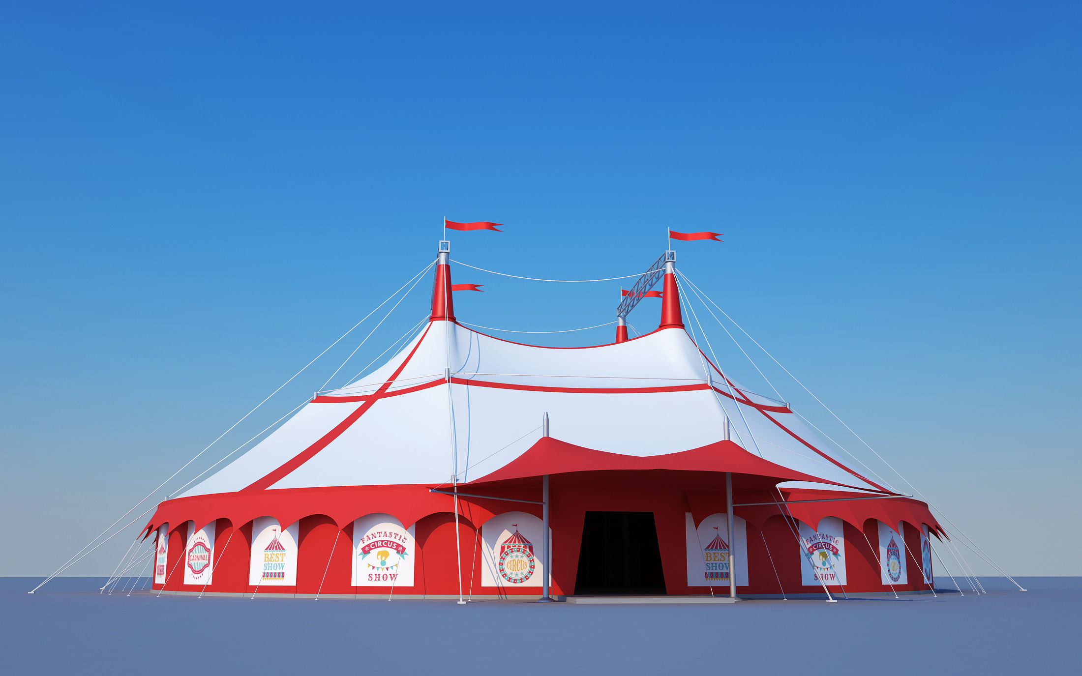 Circus tent 3D model | CGTrader