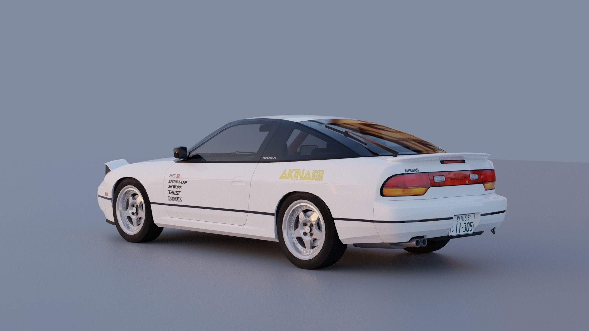 3D model Nissan 180sx Kenji style VR / AR / low-poly | CGTrader