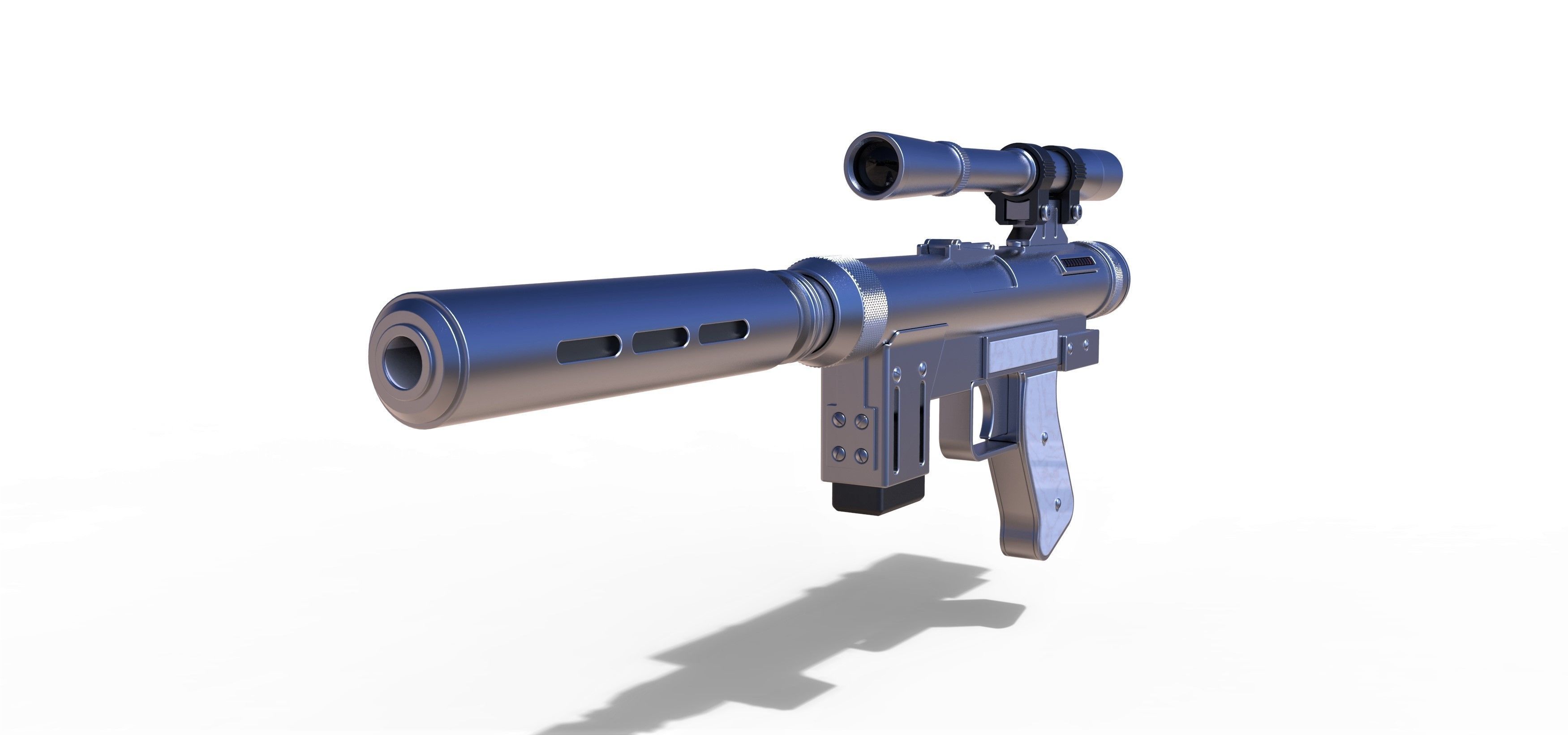 Blaster pistol SE-14R of Lando Calrissian 3D model | CGTrader