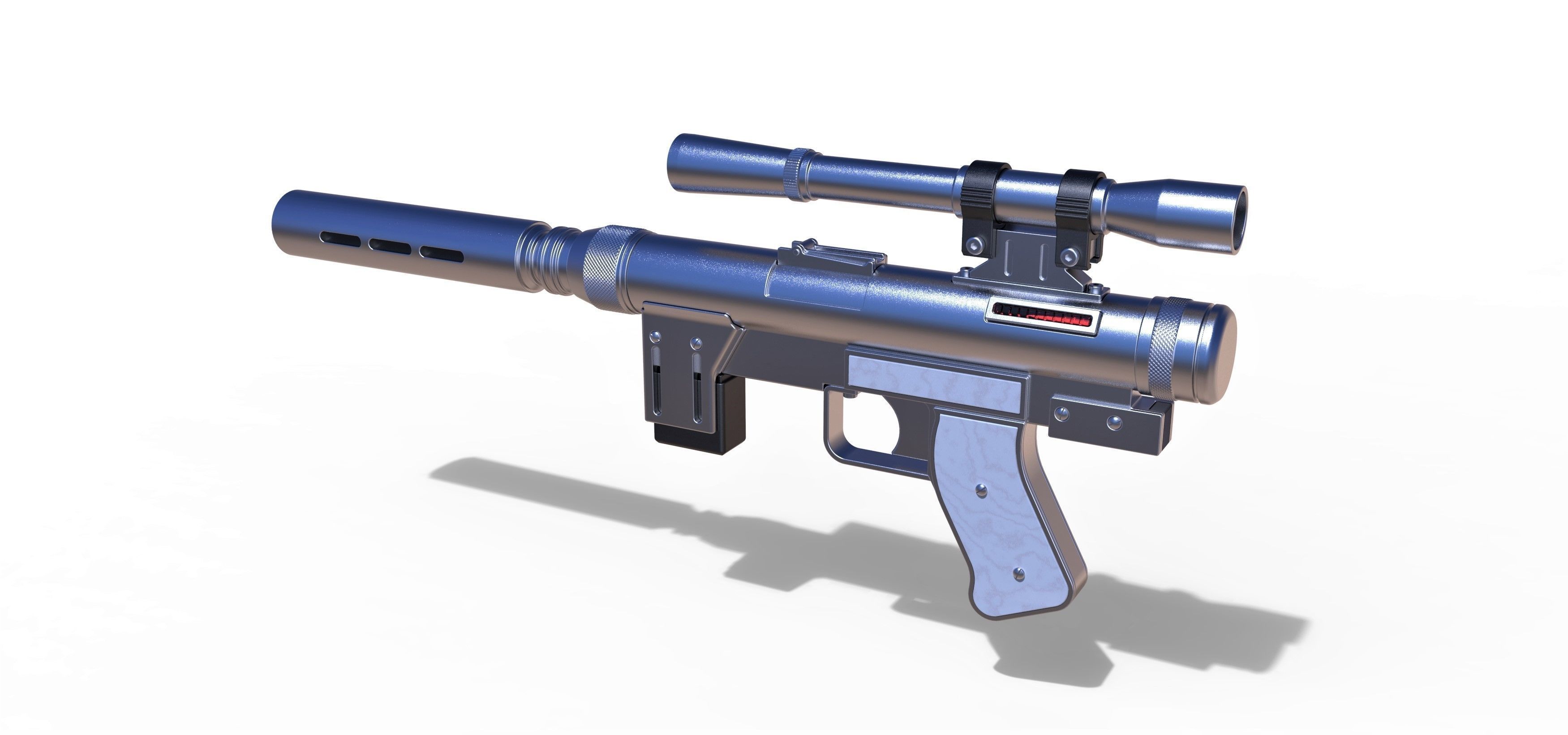 Blaster pistol SE-14R of Lando Calrissian 3D model | CGTrader