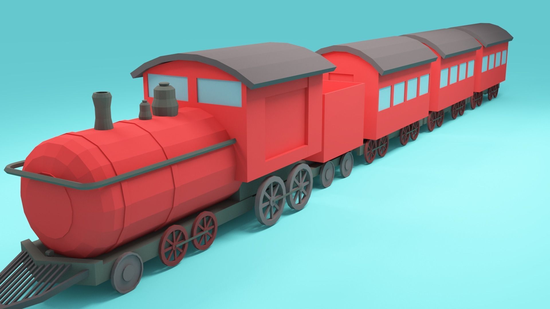 3D model Low-poly cartoon Train 3d model VR / AR / low-poly | CGTrader
