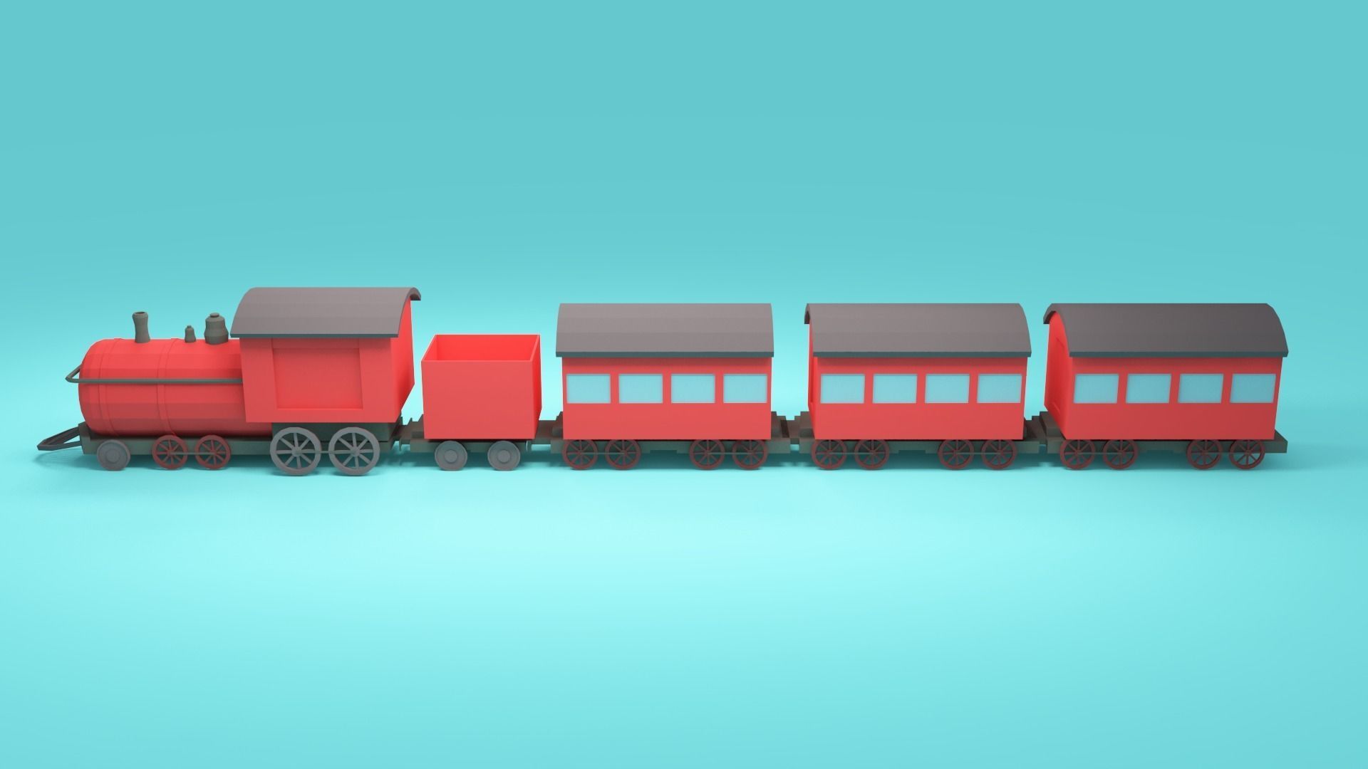 3D model Low-poly cartoon Train 3d model VR / AR / low-poly | CGTrader
