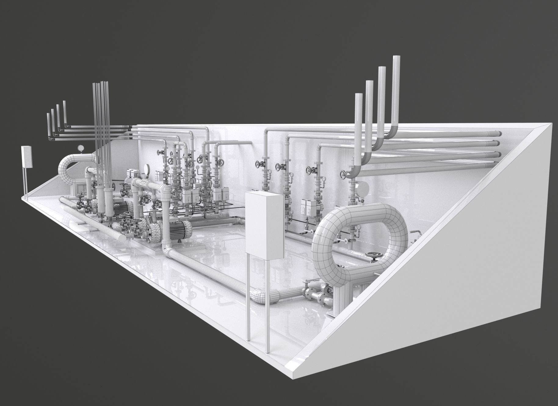 Fire-fighting pumping station 3D model | CGTrader
