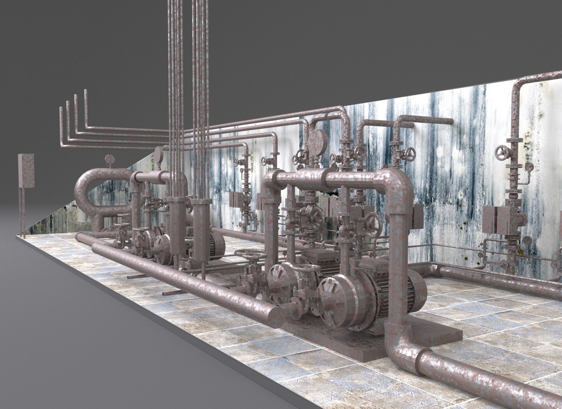 Fire-fighting pumping station 3D model | CGTrader