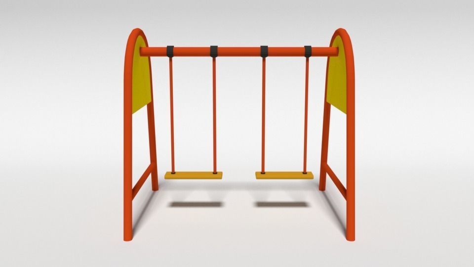 3D model Low Poly Cartoon Playground Swing VR / AR / low-poly | CGTrader