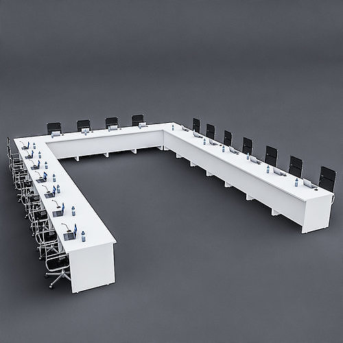 3D model Modular Meeting table VR / AR / low-poly | CGTrader