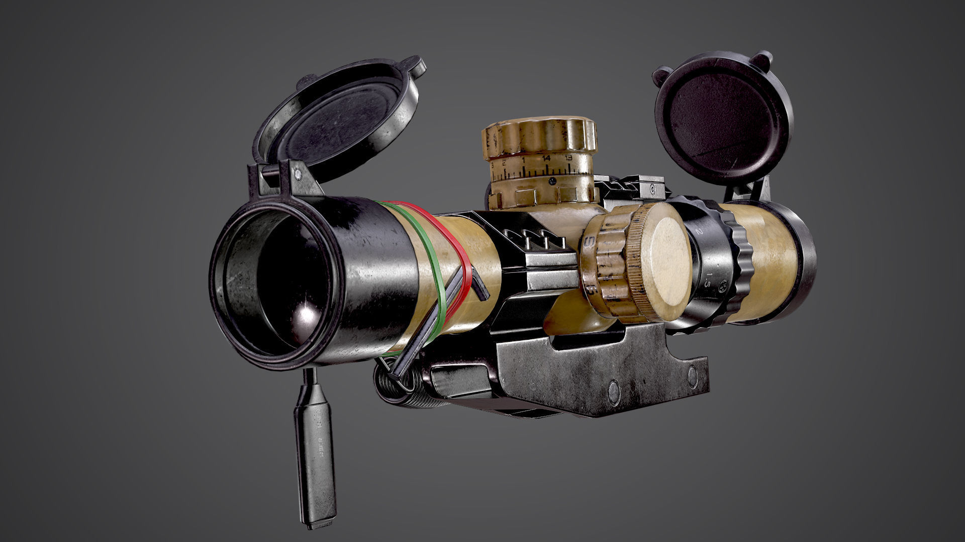 3D model Sniper Optic Assault Scope 1 - 4x28 AAA FPS Game Ready Asset ...