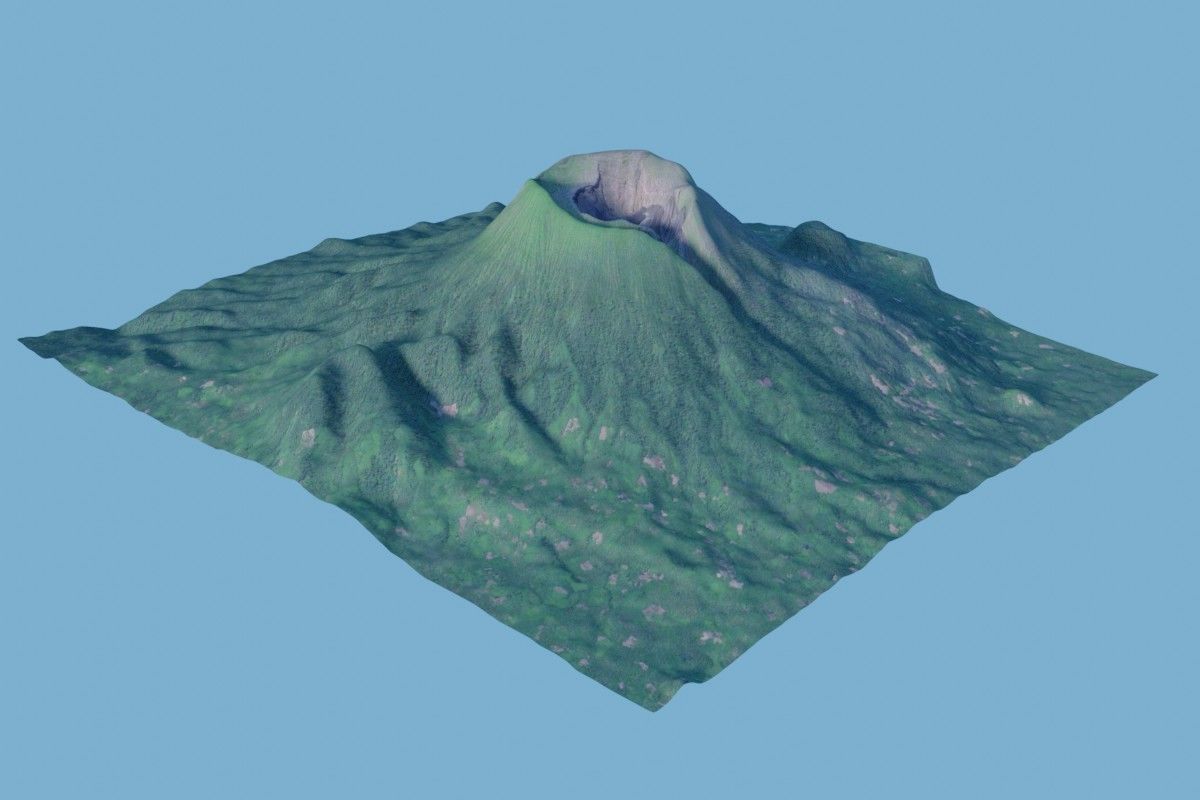 Volcano Mountains - Mount Ibu Indonesia 3D model | CGTrader