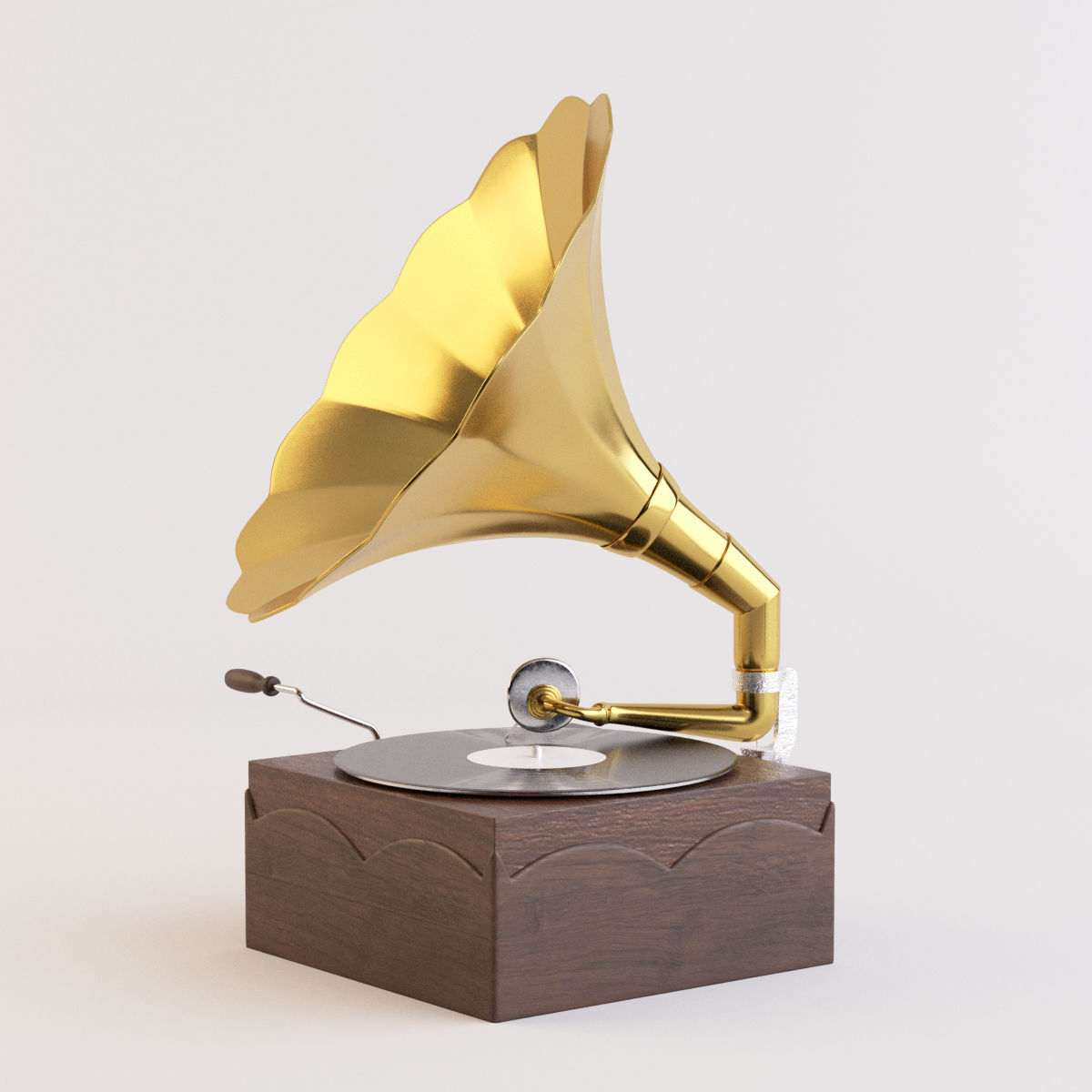Gramophone 3D model animated | CGTrader