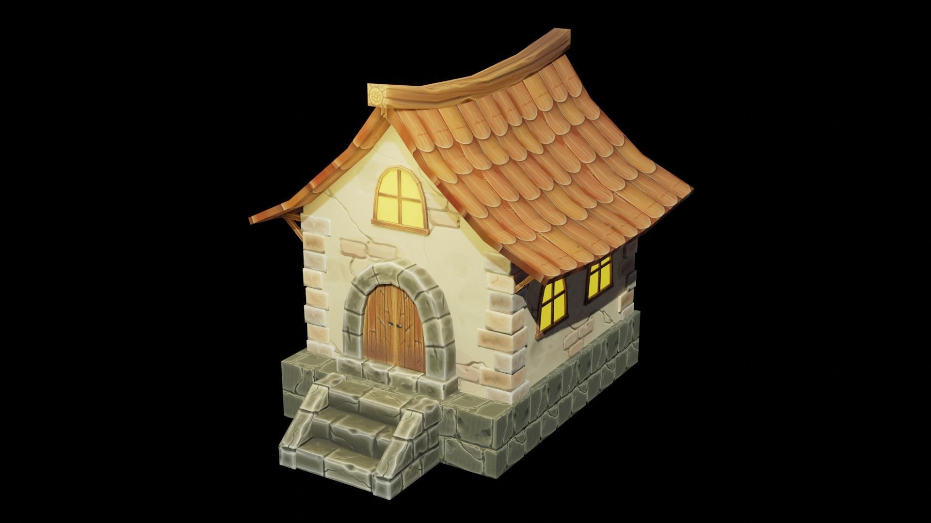 Stylized Medieval House Modular Pack 3D model | CGTrader