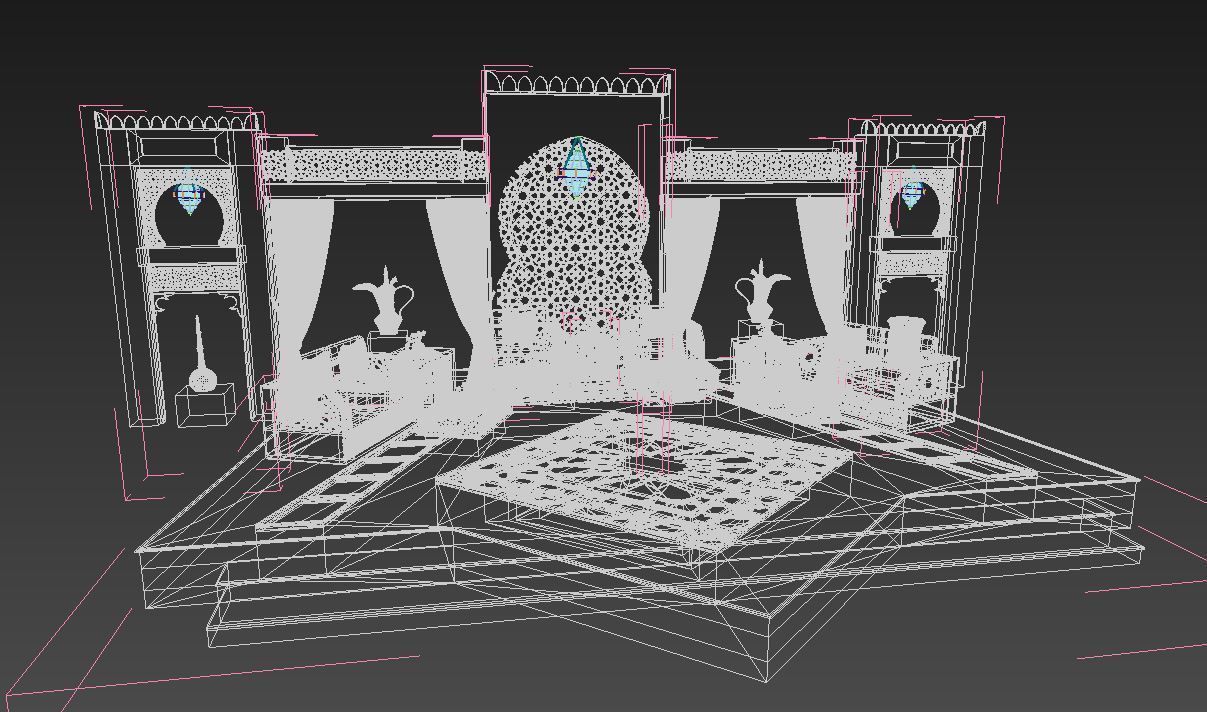 Arabic Stage majlis 3D model | CGTrader