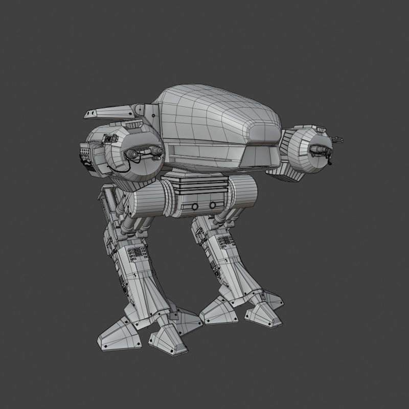 3D model ED-209 robocop robot VR / AR / low-poly | CGTrader