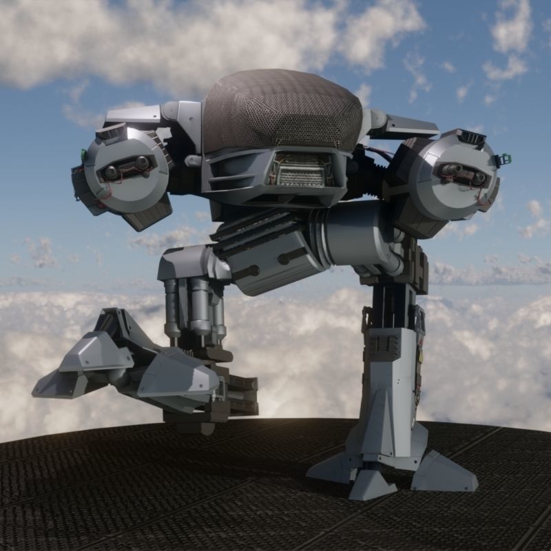 3D model ED-209 robocop robot VR / AR / low-poly | CGTrader