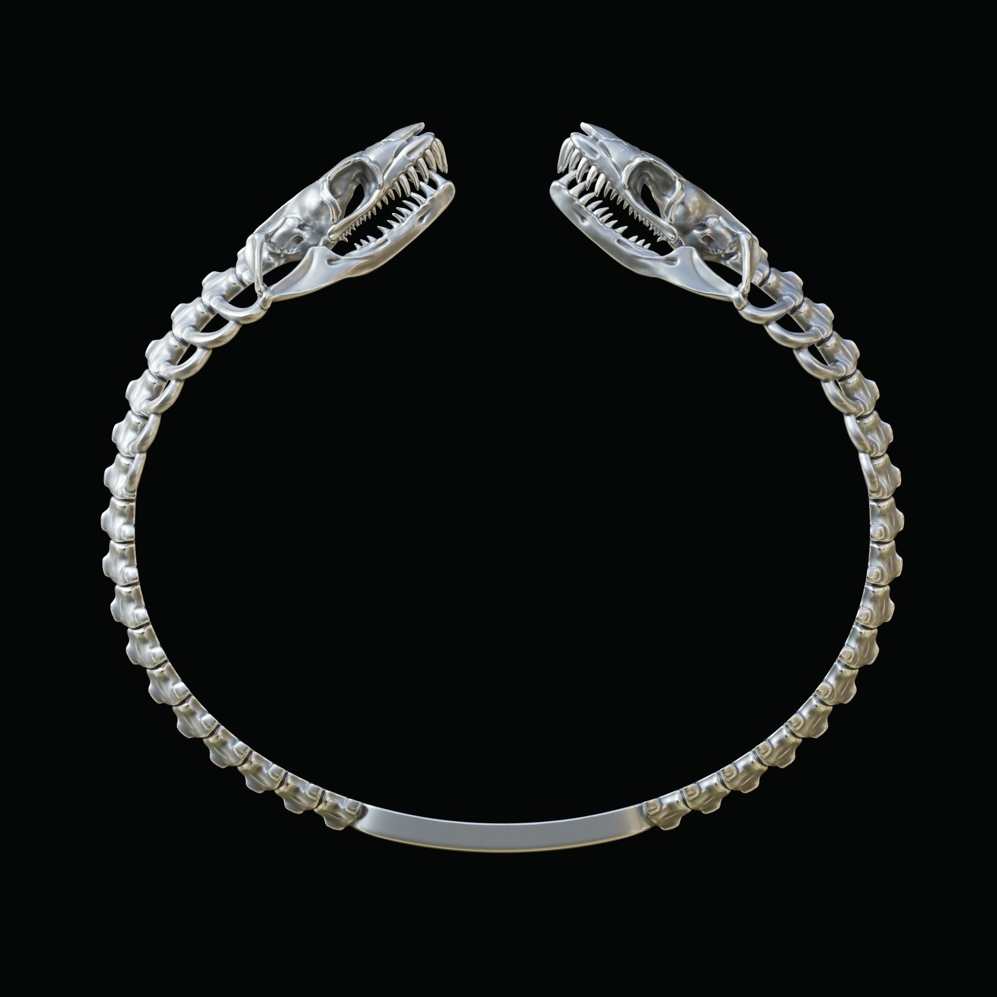 Snake Bracelet scull 3D model 3D printable | CGTrader