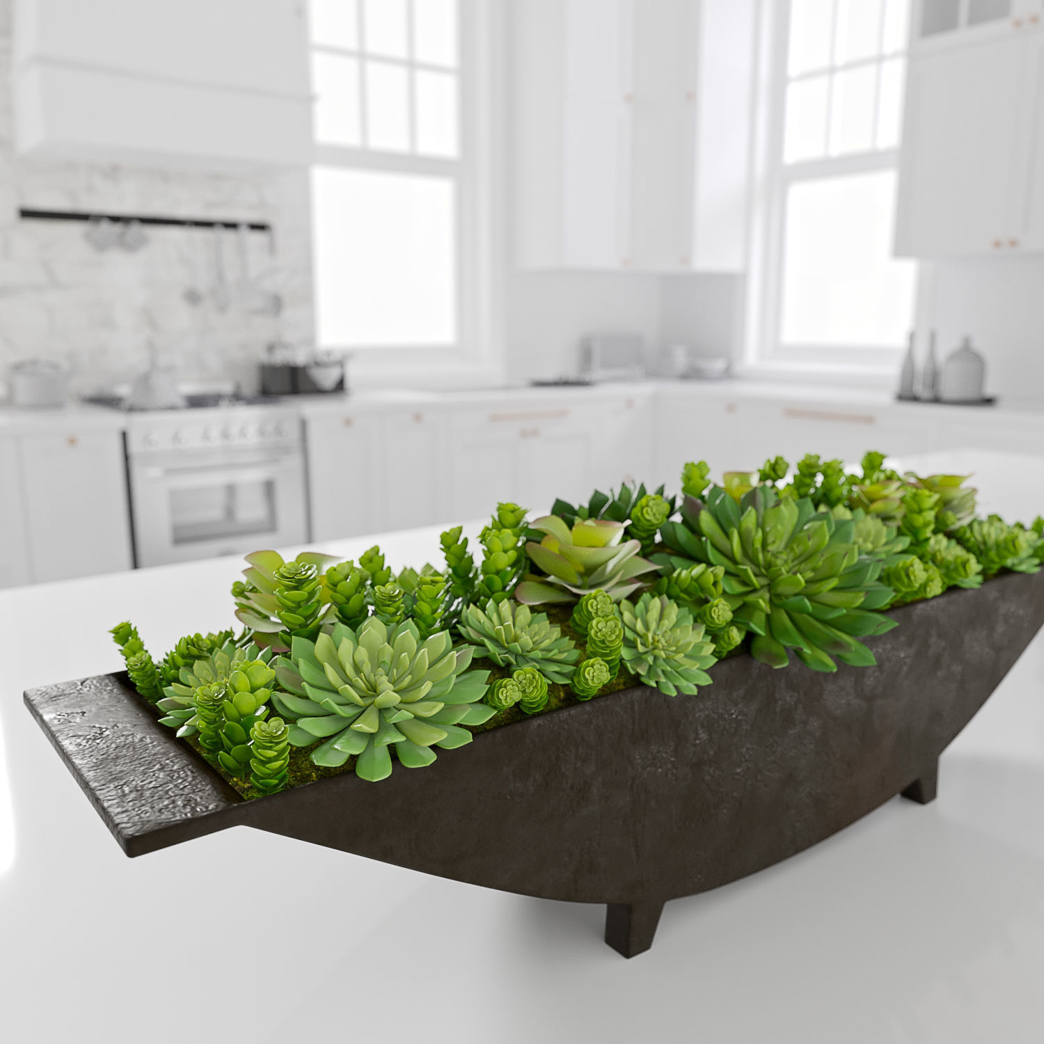 Rh Cast metal trough 3D model | CGTrader