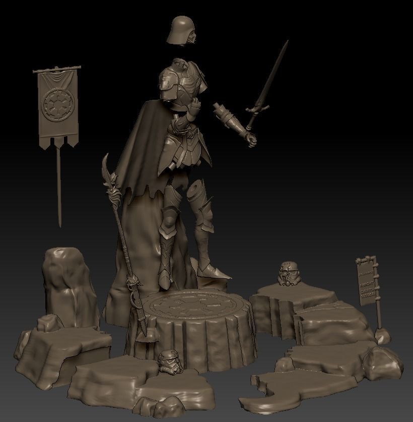 Darth Vader Knight 3D model 3D printable | CGTrader