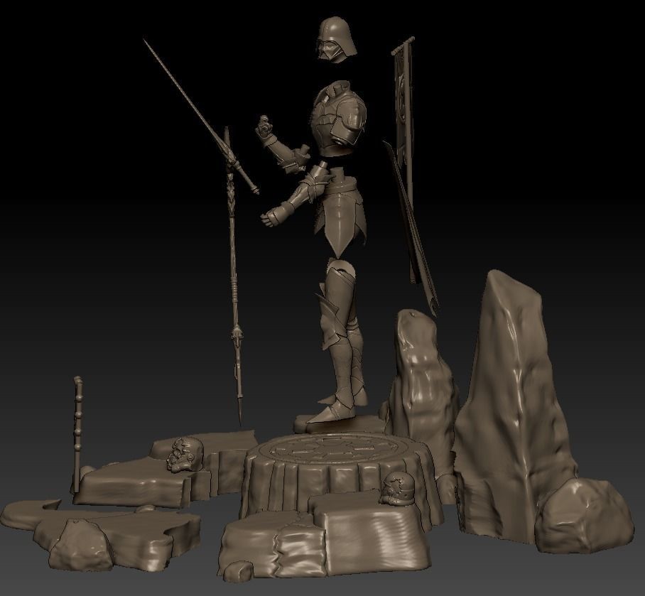 Darth Vader Knight 3D model 3D printable | CGTrader