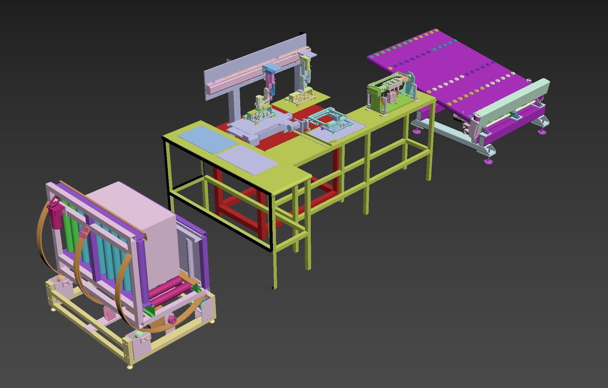 Turnover mechanism Assembly 3D model | CGTrader